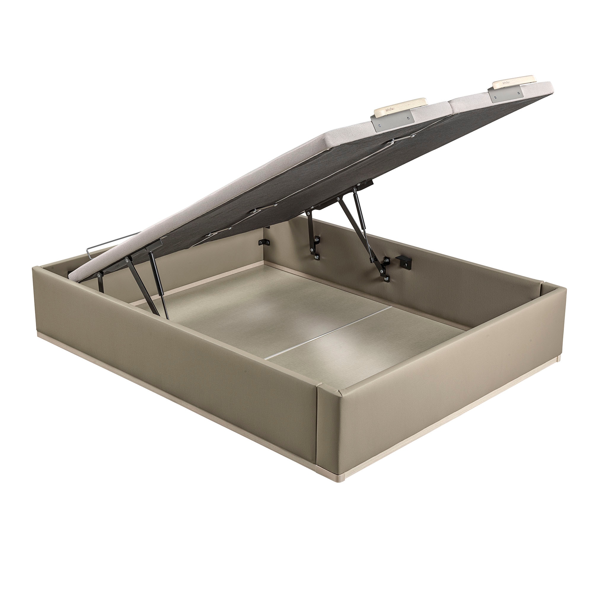 Canapé abatible en polipiel con 2 tapas Box Dekor MDF Lattoflex ...