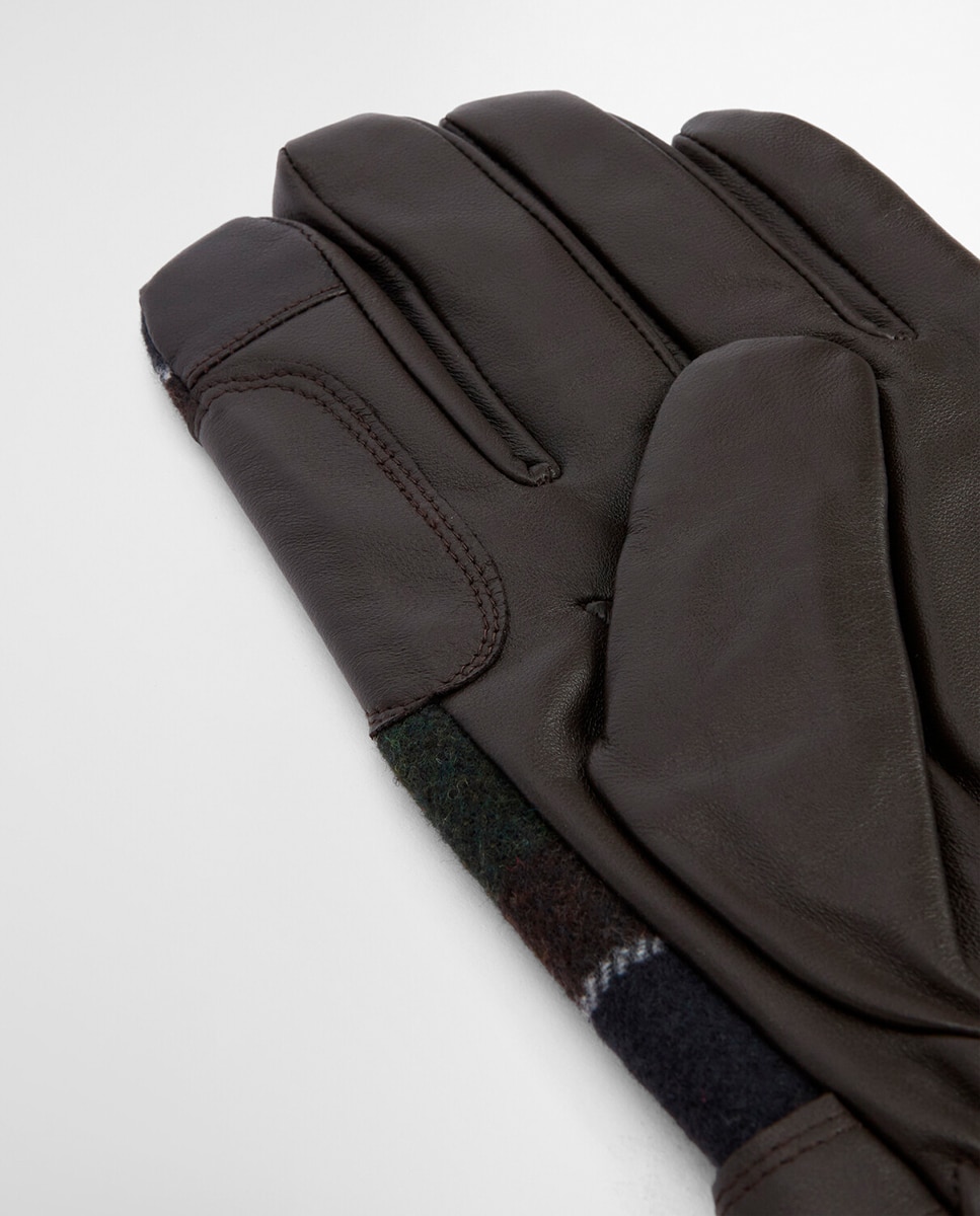 Guantes de hombre combinado tartán Verde · El Corte Inglés