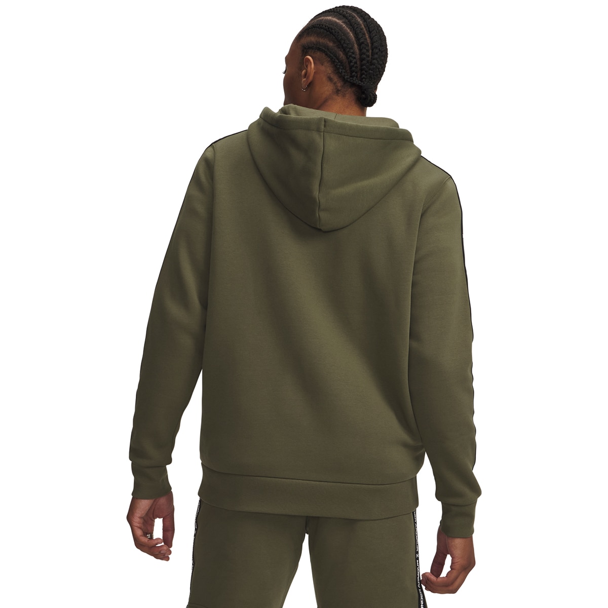 Sudadera de Hombre Casual UA Icon Fleece FZ Taping UNDER ARMOUR Verde ...