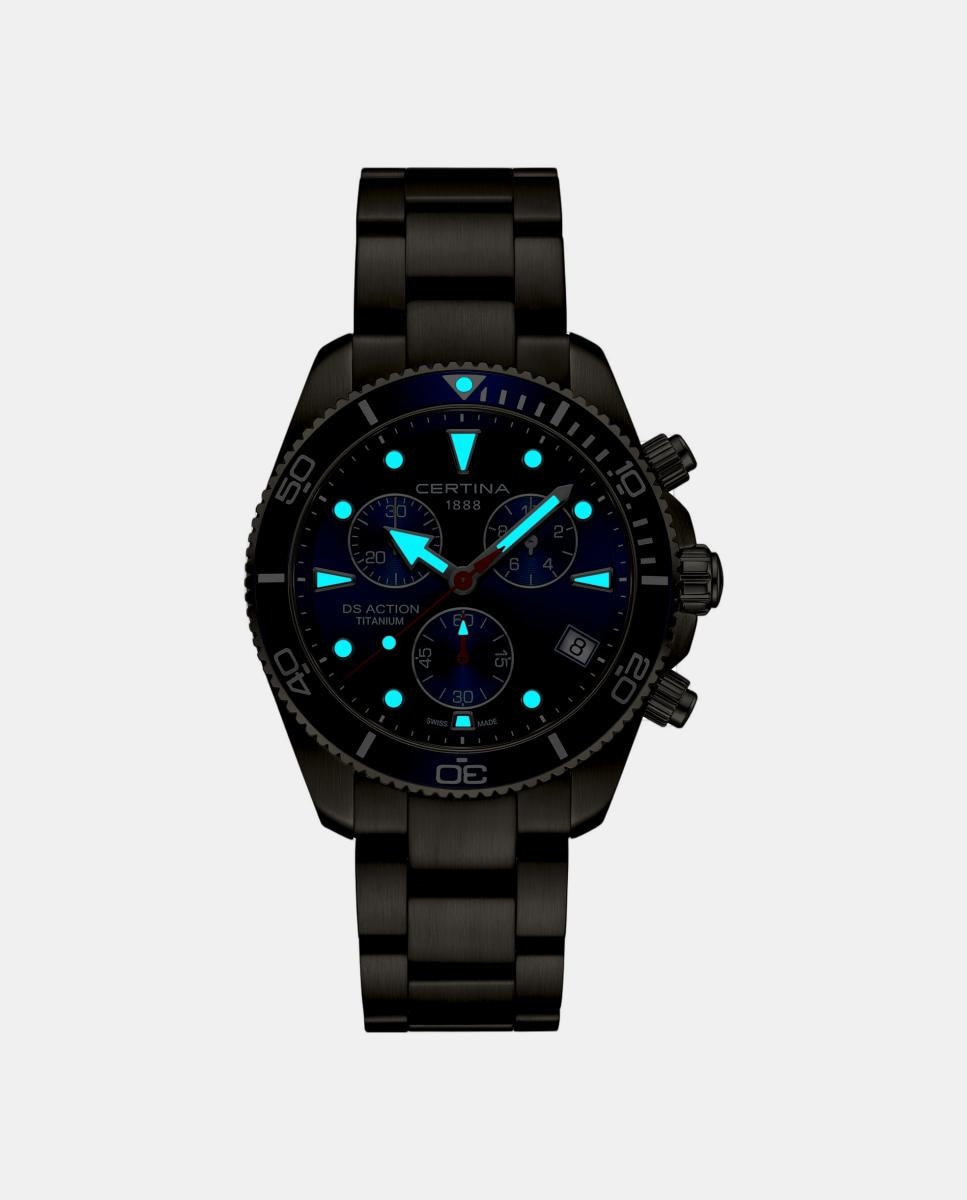 Reloj de hombre DS Action C0484174404100 cronógrafo de titanio Azul ...