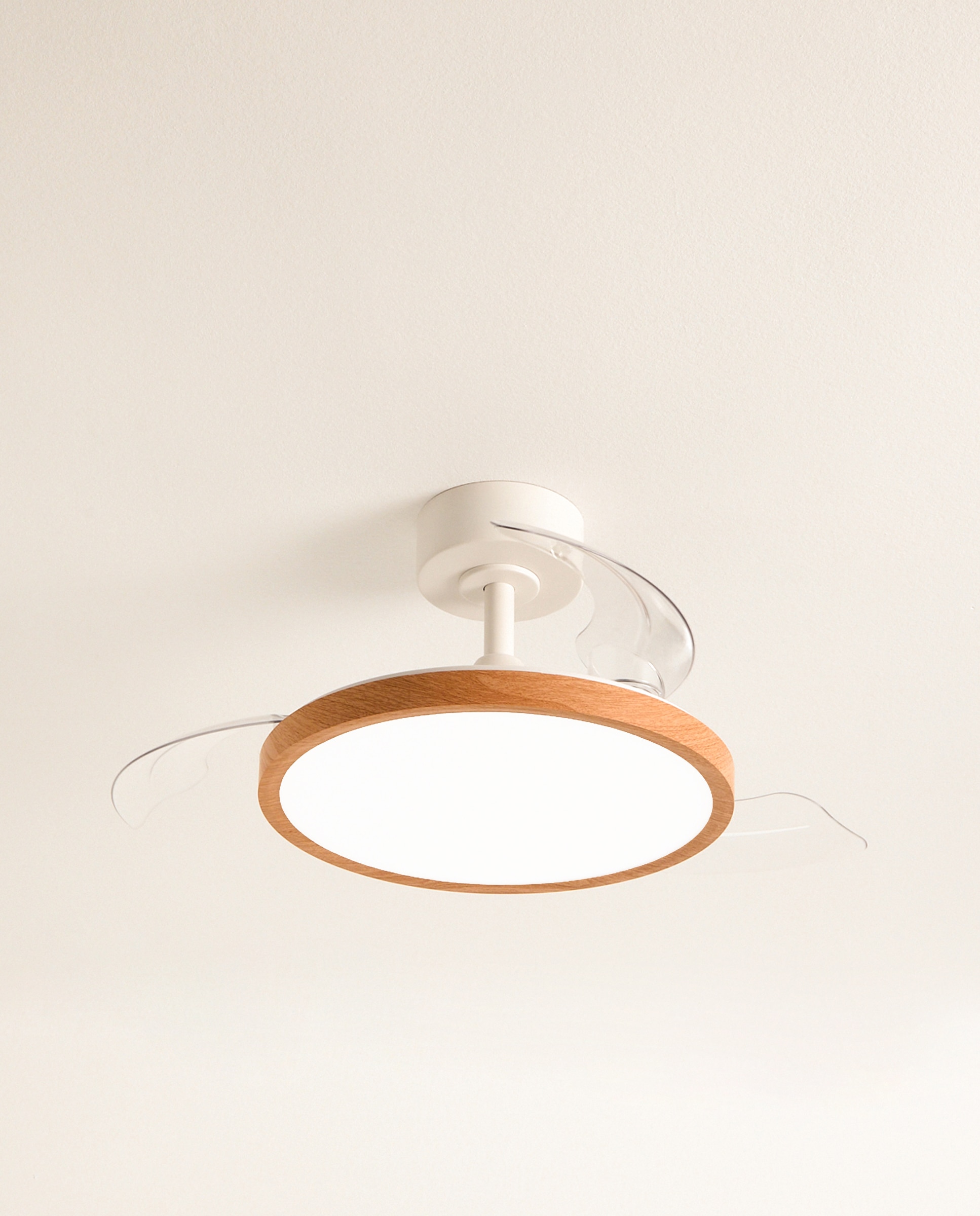 Ventilador de techo S con luz LED y motor DC Menorca Natural · El Corte ...