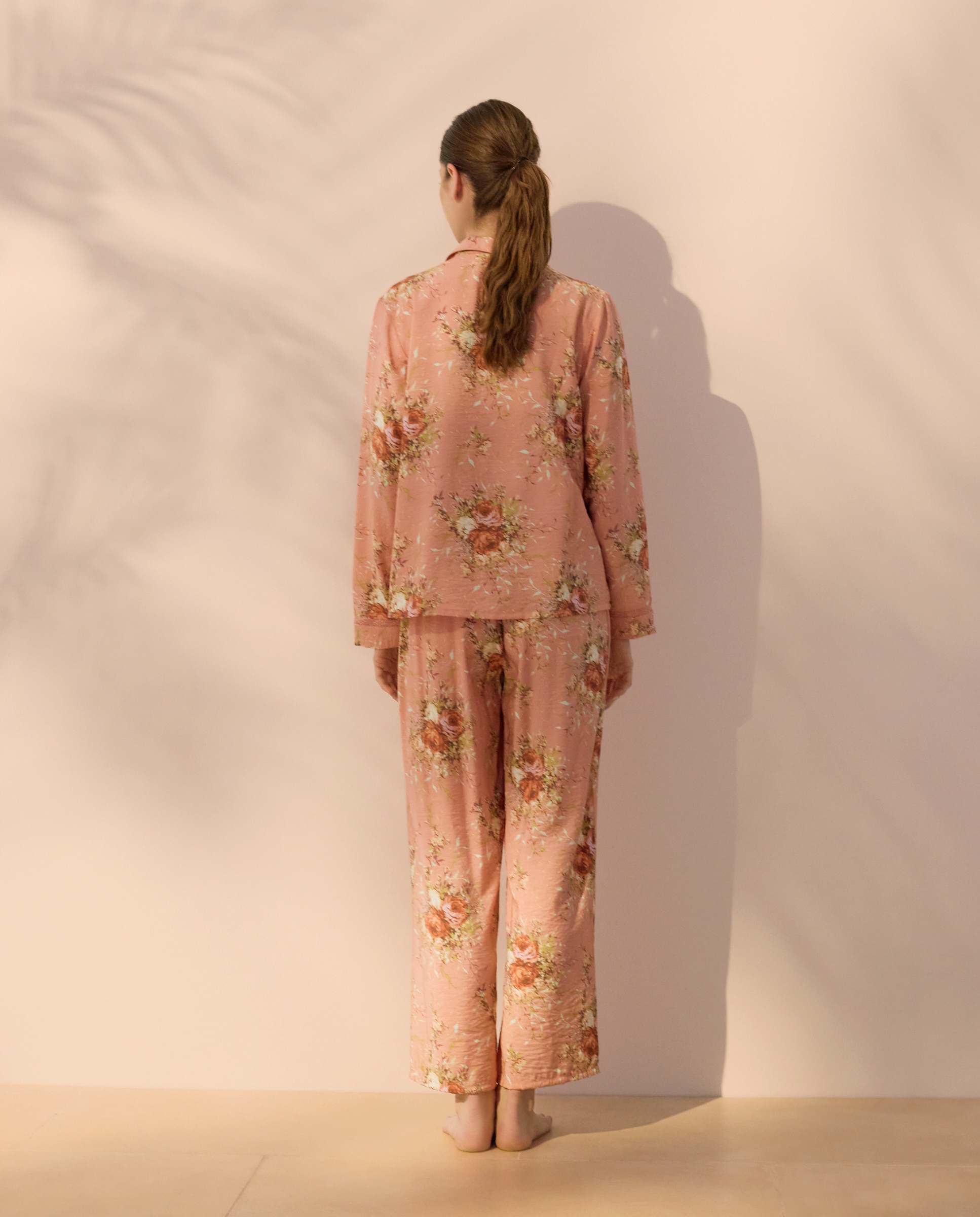 Pijama de mujer floral con lazada Rosa Énfasis · El Corte Inglés