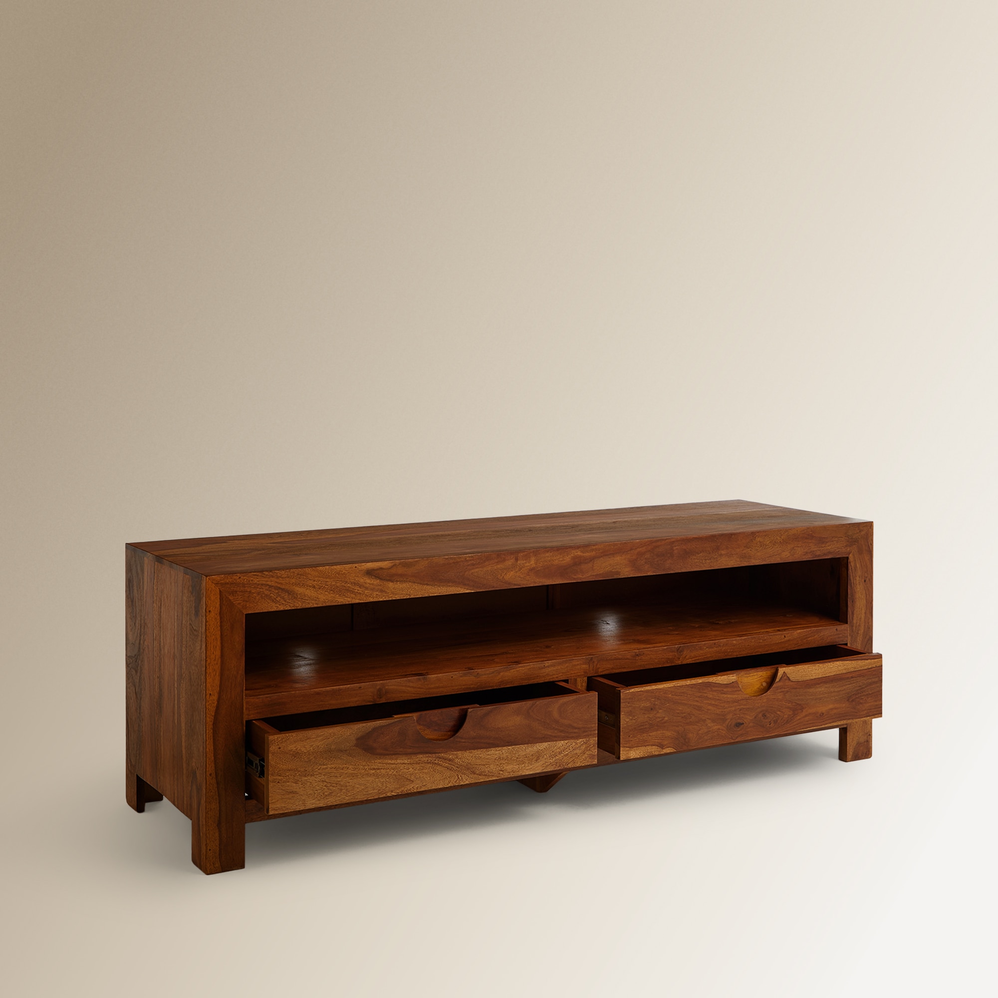 Mueble de TV de madera de palisandro con 2 cajones Bombay El Corte ...