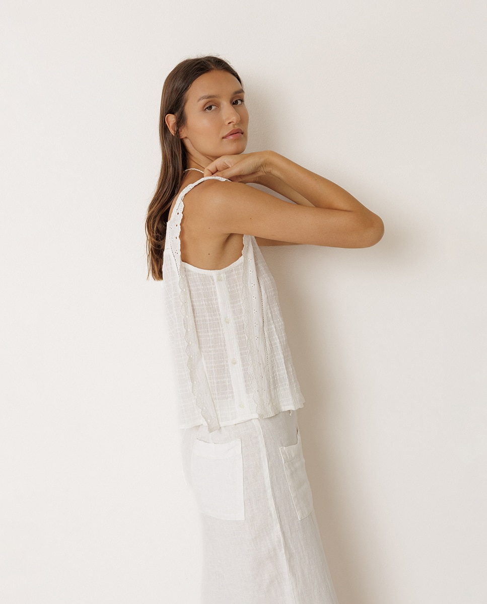 Top de mujer escote cuadrado tirantes Crudo Indi & Cold · El Corte Inglés