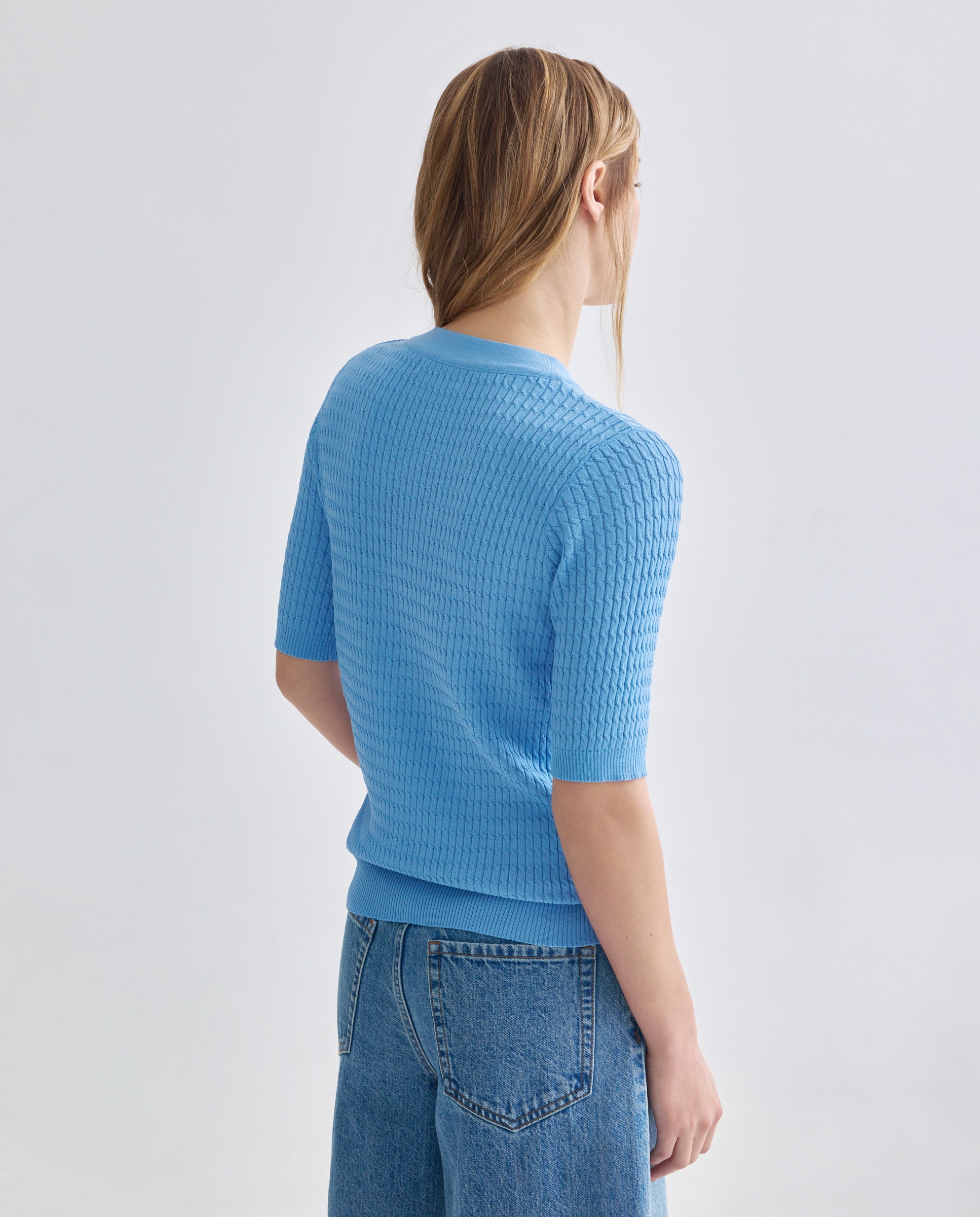 Jersey de mujer manga corta lisa Azul Zermatt · El Corte Inglés