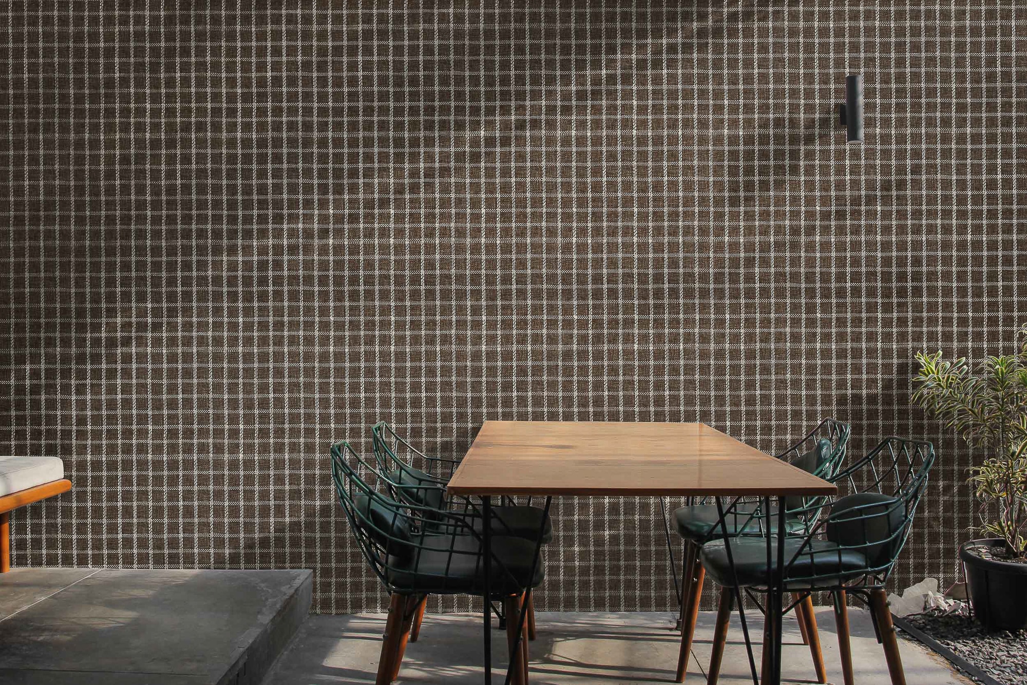 Papel pintado Cuadros Raffias+ Coordonné Marrón oscuro 0,5 x 10 m · El ...
