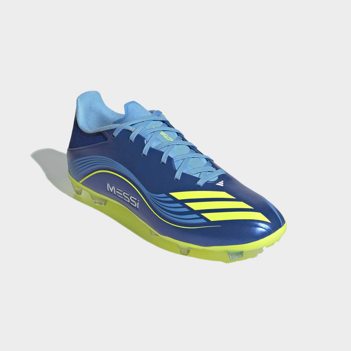Botas de futbol de adulto f50 messi league fg/mg Adidas Azul / Amarillo ...