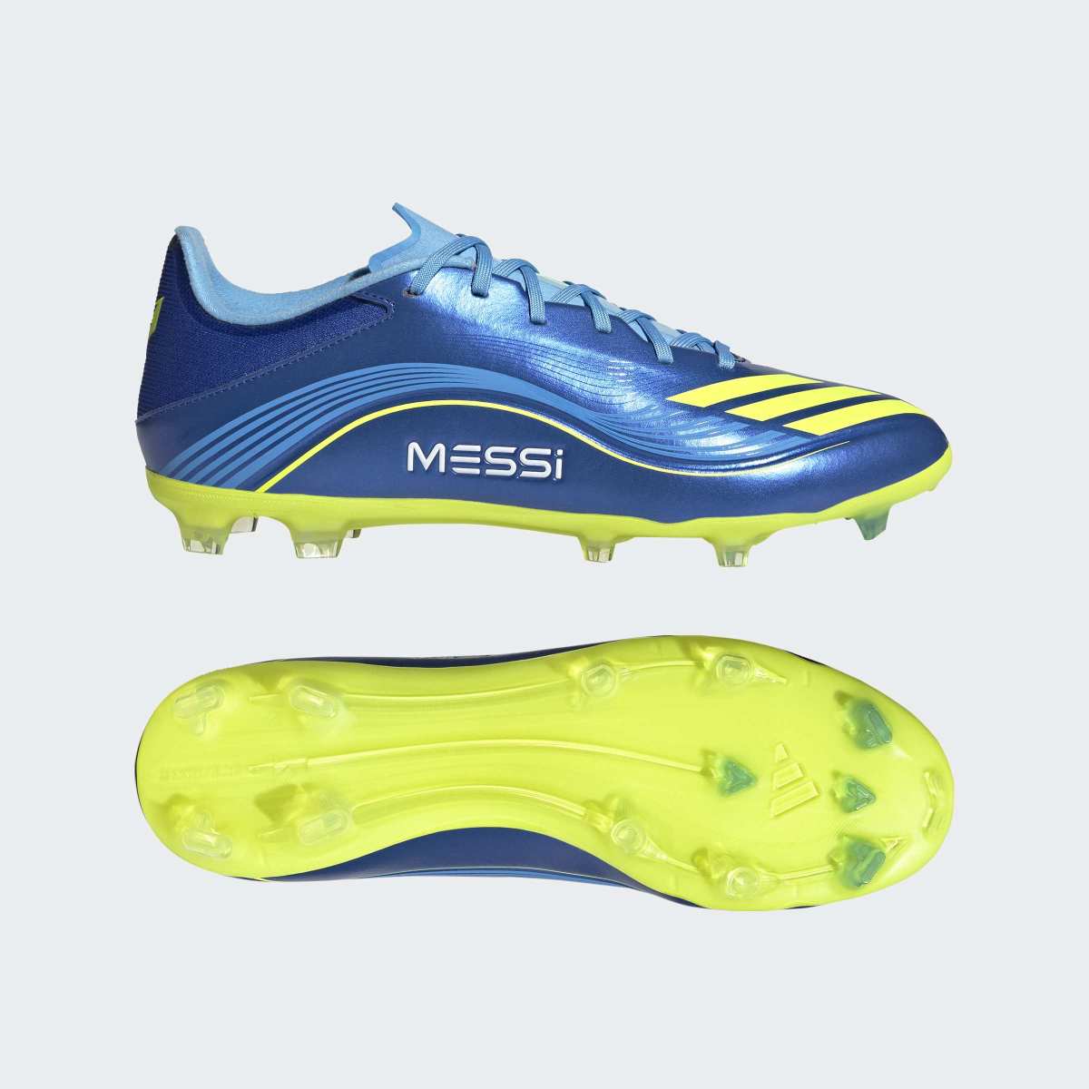 Botas de futbol de adulto f50 messi league fg/mg Adidas Azul / Amarillo ...