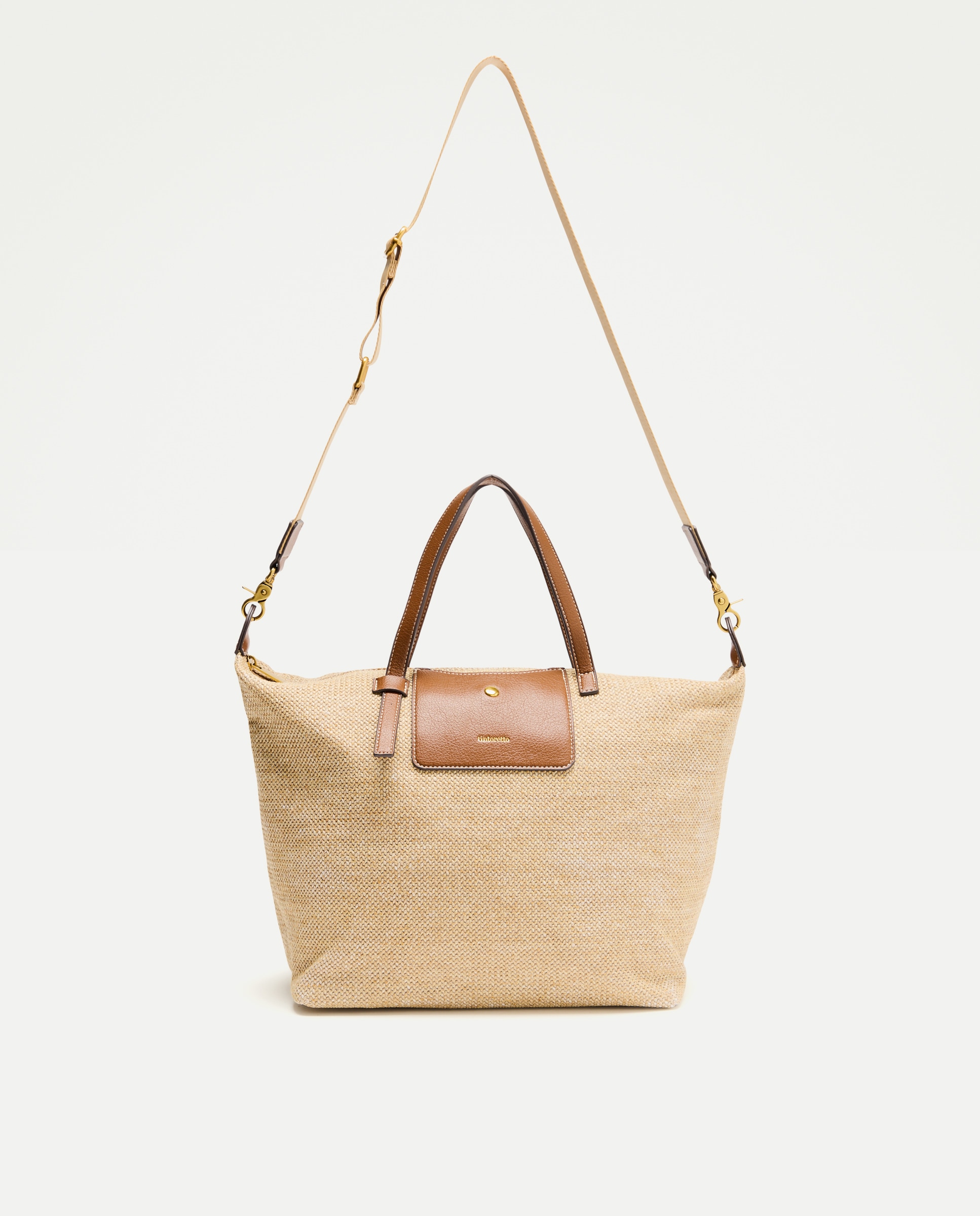 Bolso shopper de nylon Beige Tintoretto · El Corte Inglés