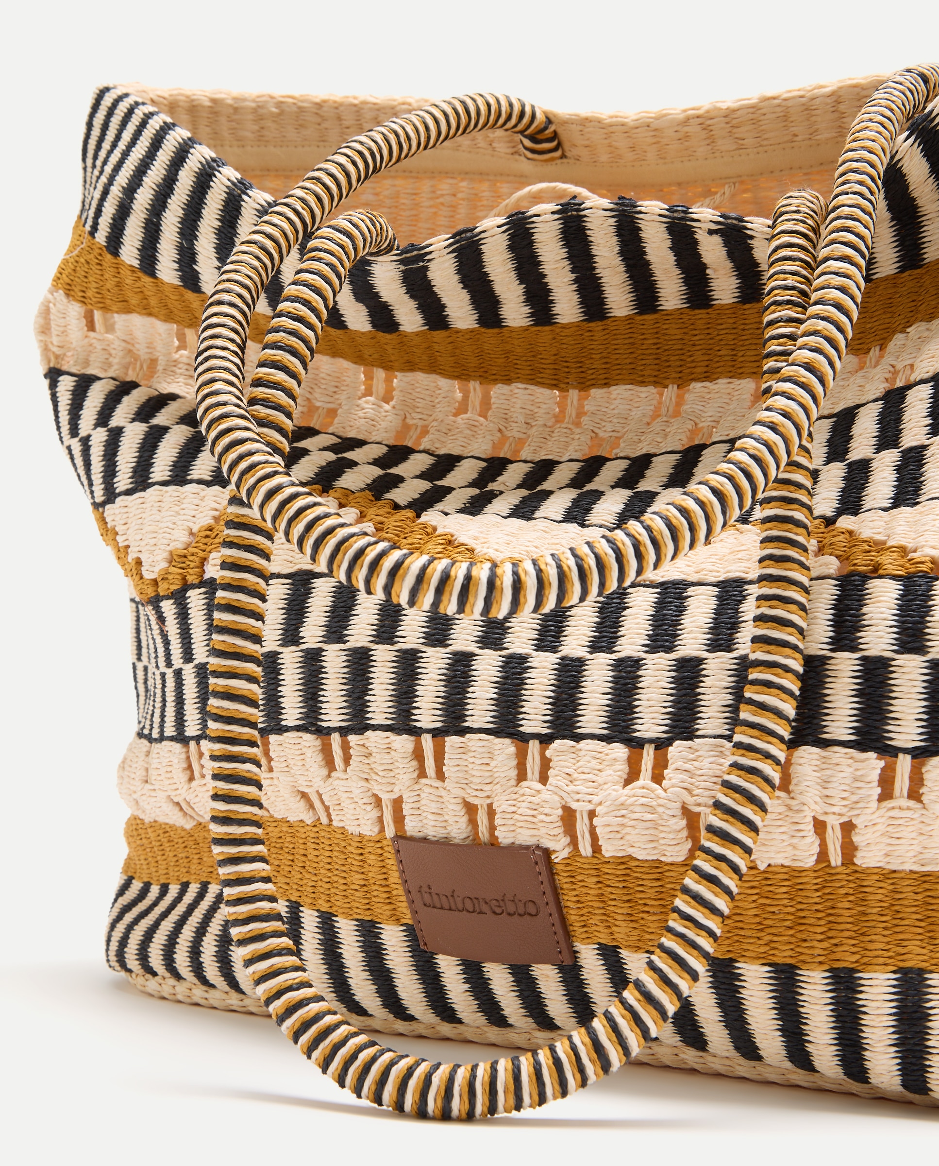 Bolso shopper maxi multicolor efecto rafia Tintoretto · El Corte Inglés