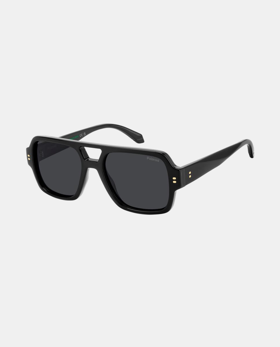 Gafa de sol de hombre rectangular en poliamida con lente polarizada ...