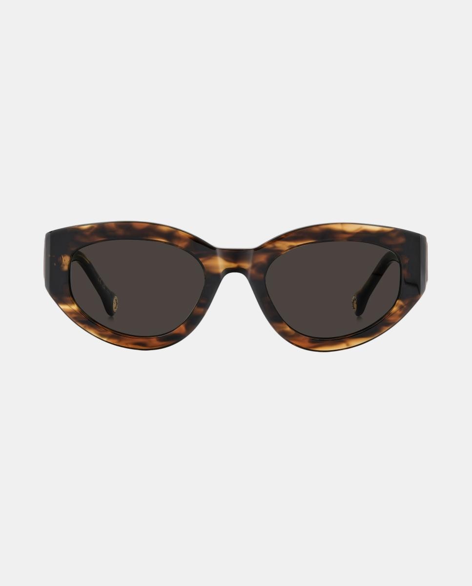 Gafa de sol de mujer rectangular en acetato Marrón Carolina Herrera ...