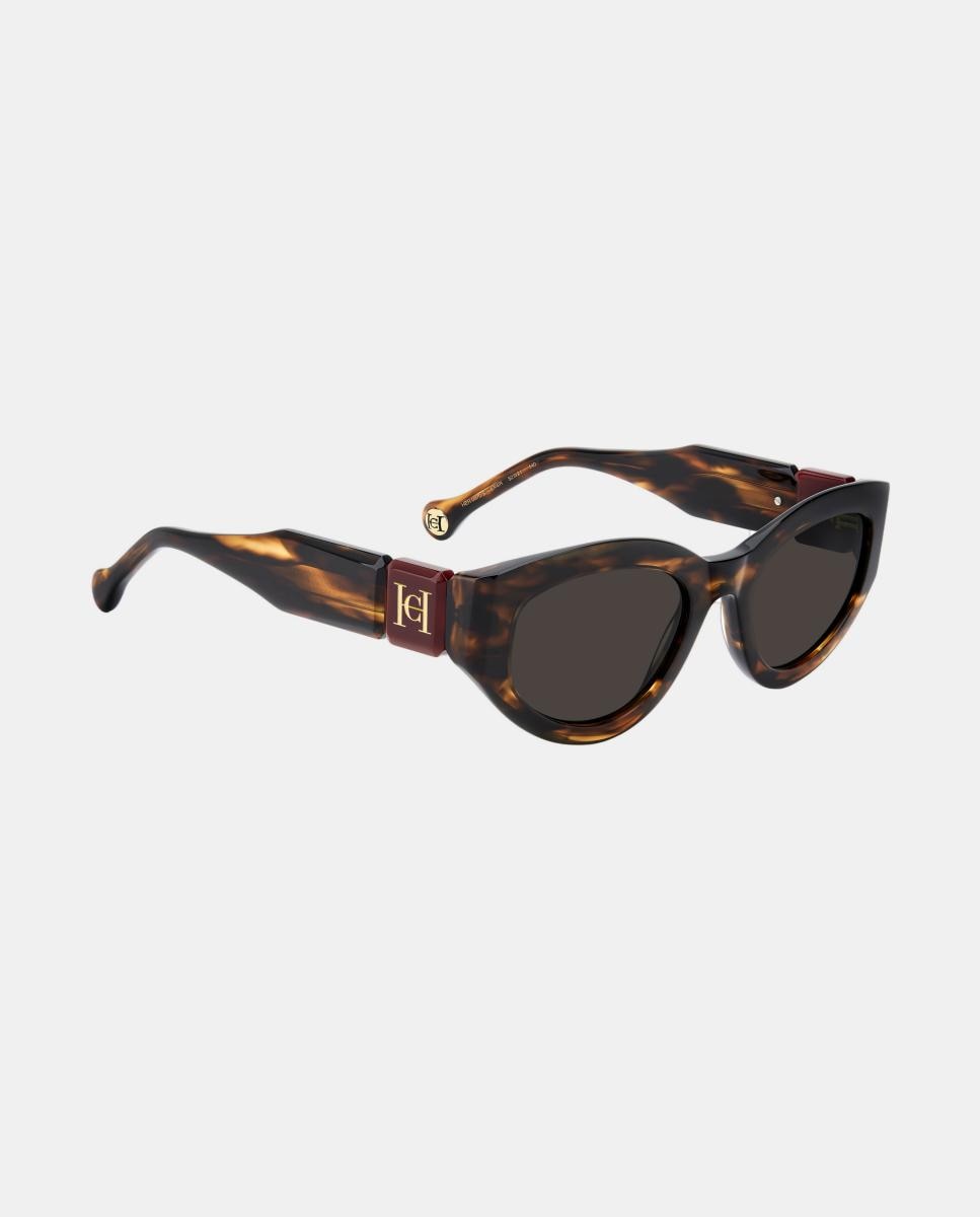 Gafa de sol de mujer rectangular en acetato Marrón Carolina Herrera ...