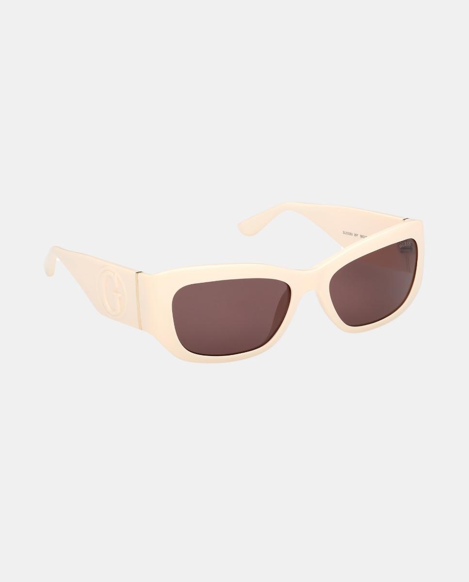 Gafa de sol de mujer rectangular en inyectado Crema Guess · El Corte Inglés