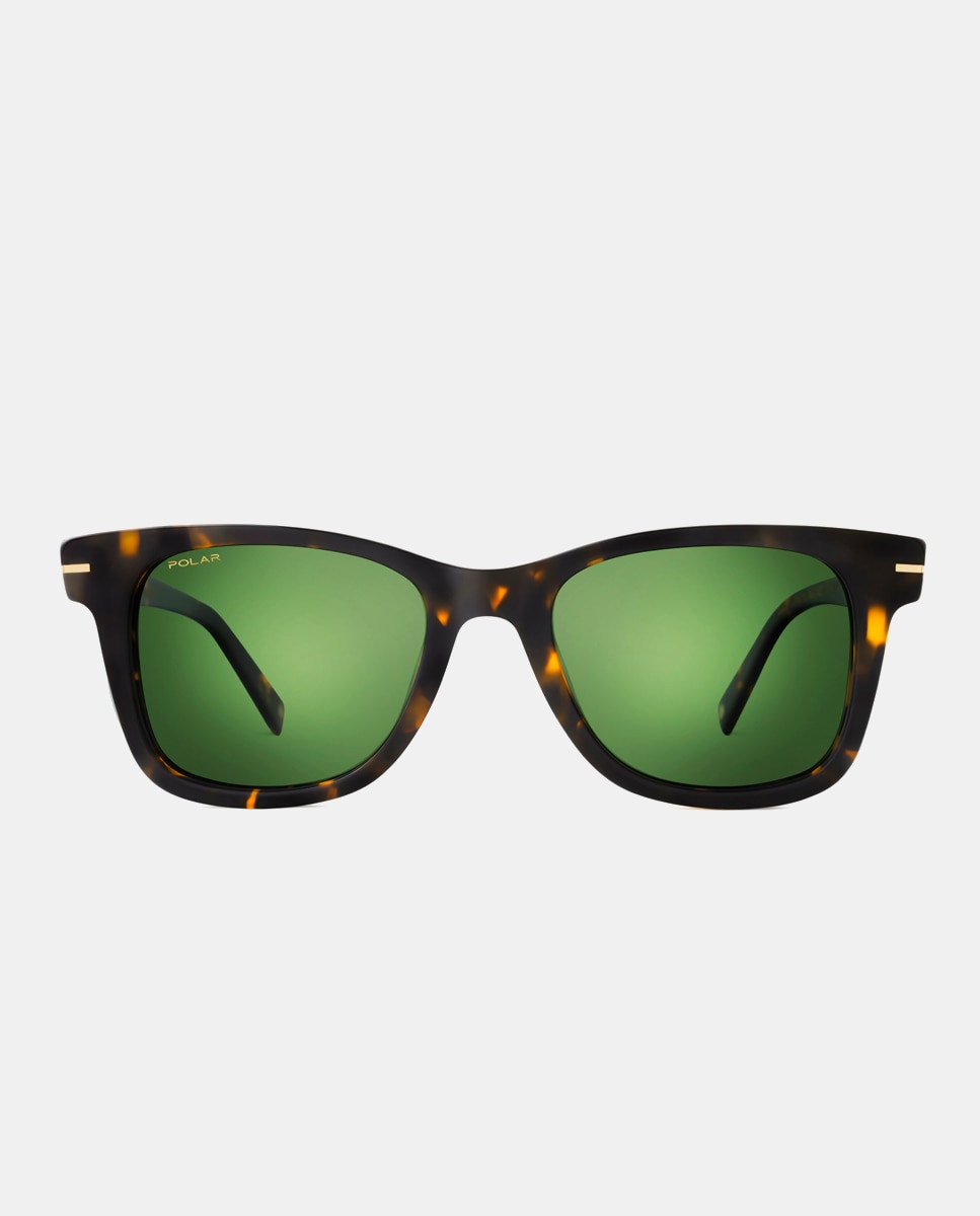 Gafas de sol unisex cuadradas de acetato en havana con lentes ...