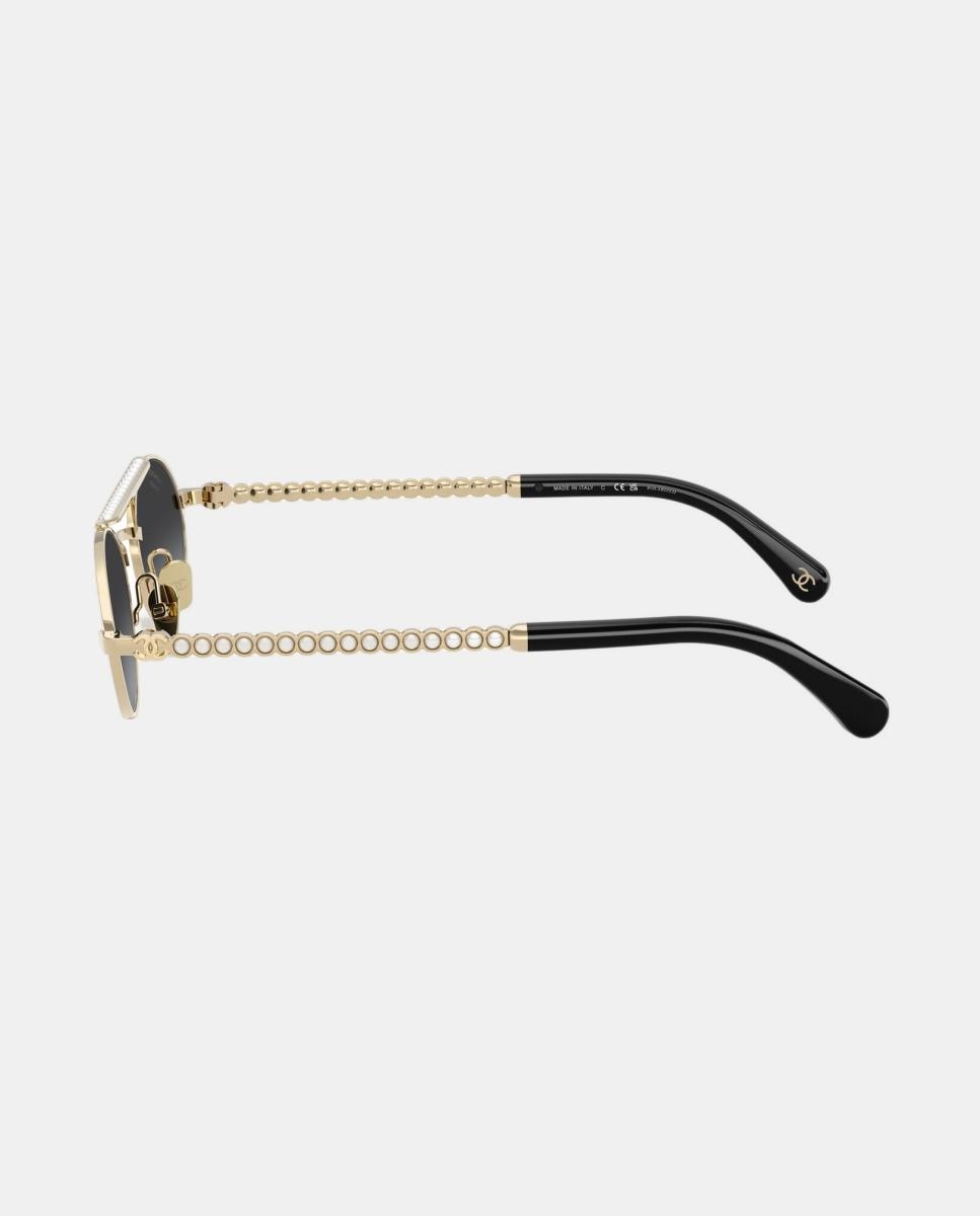 Gafas de sol CH4297H de mujer ovalada en metal con lente polarizada Oro ...