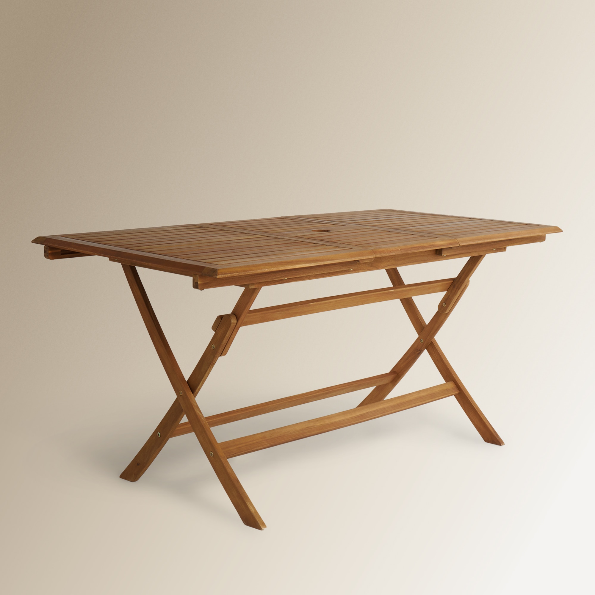 Mesa de jardín extensible y plegable de madera de acacia Baiona El ...