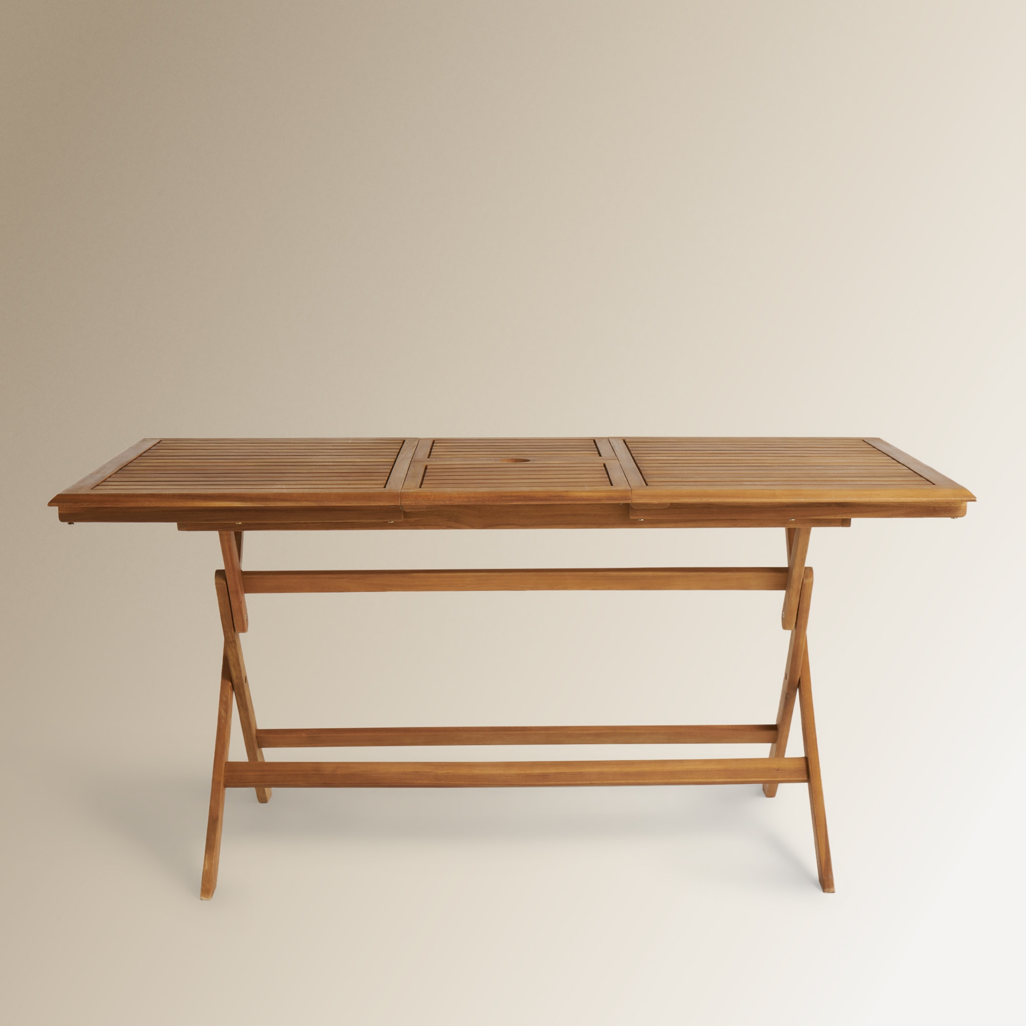 Mesa de jardín extensible y plegable de madera de acacia Baiona El ...