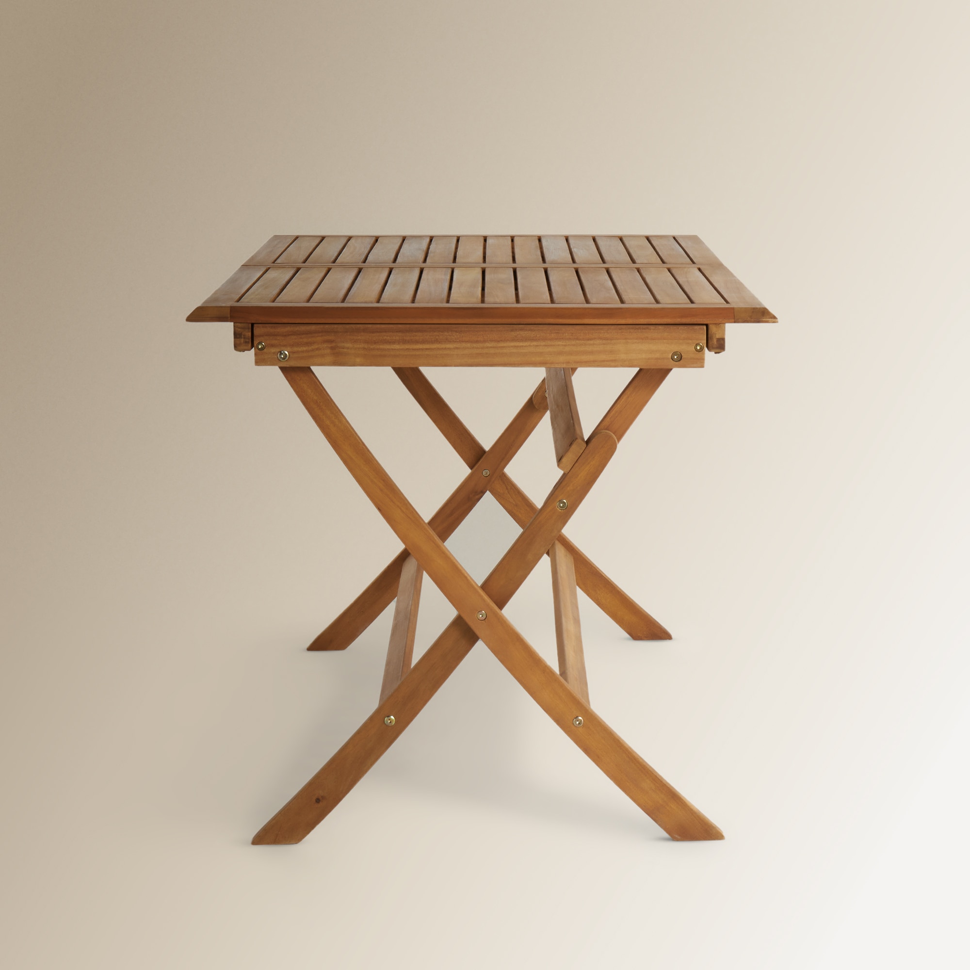 Mesa de jardín extensible y plegable de madera de acacia Baiona El ...