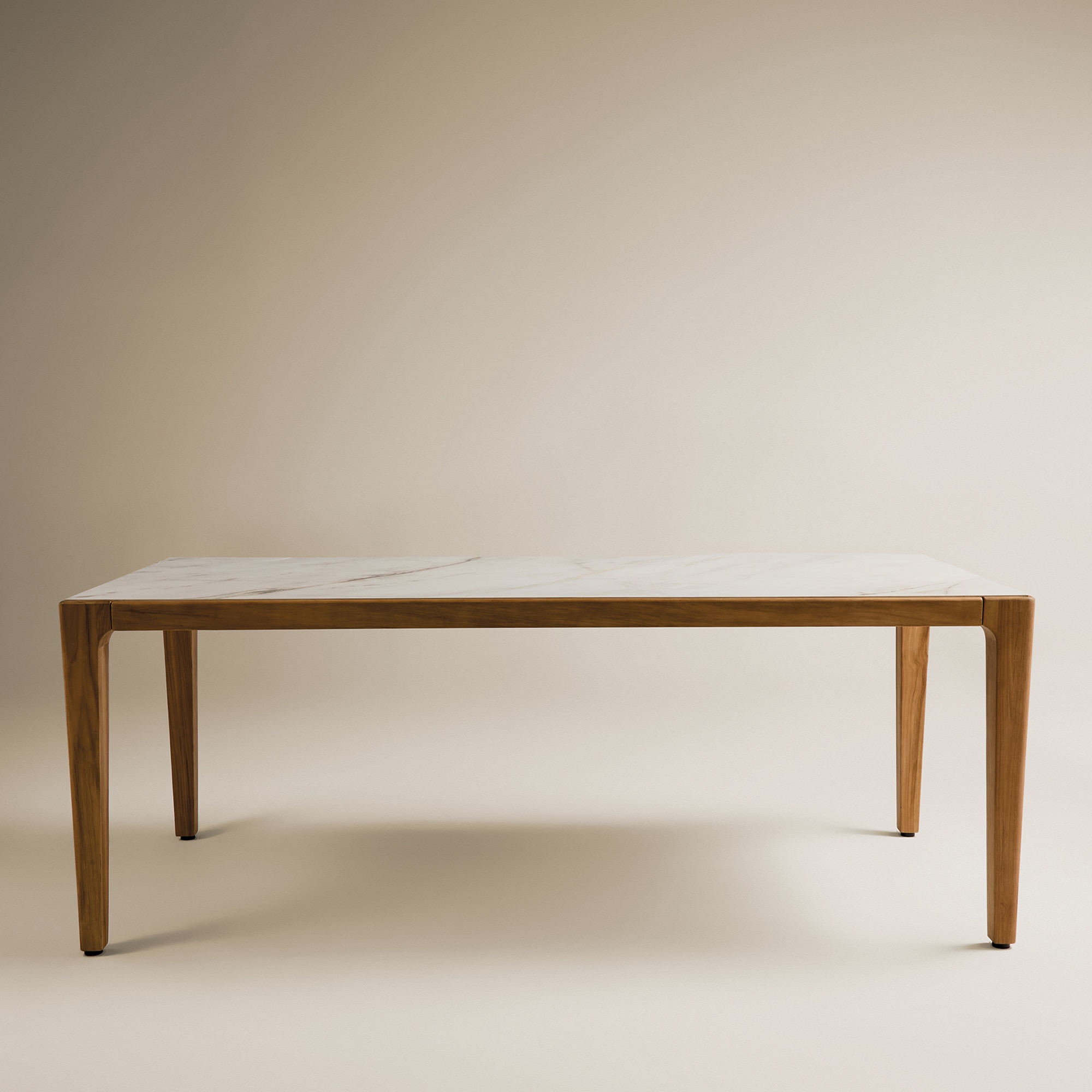 Mesa de jardín de madera de teca Comporta Natural / Gris · El Corte Inglés