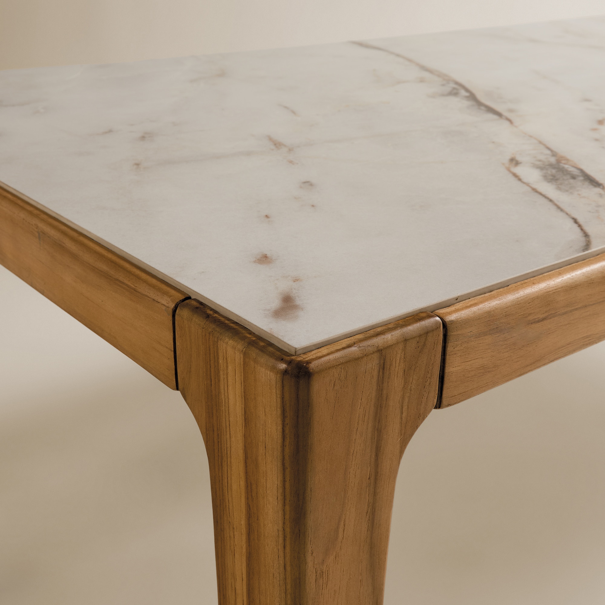 Mesa de jardín de madera de teca Comporta Natural / Gris · El Corte Inglés