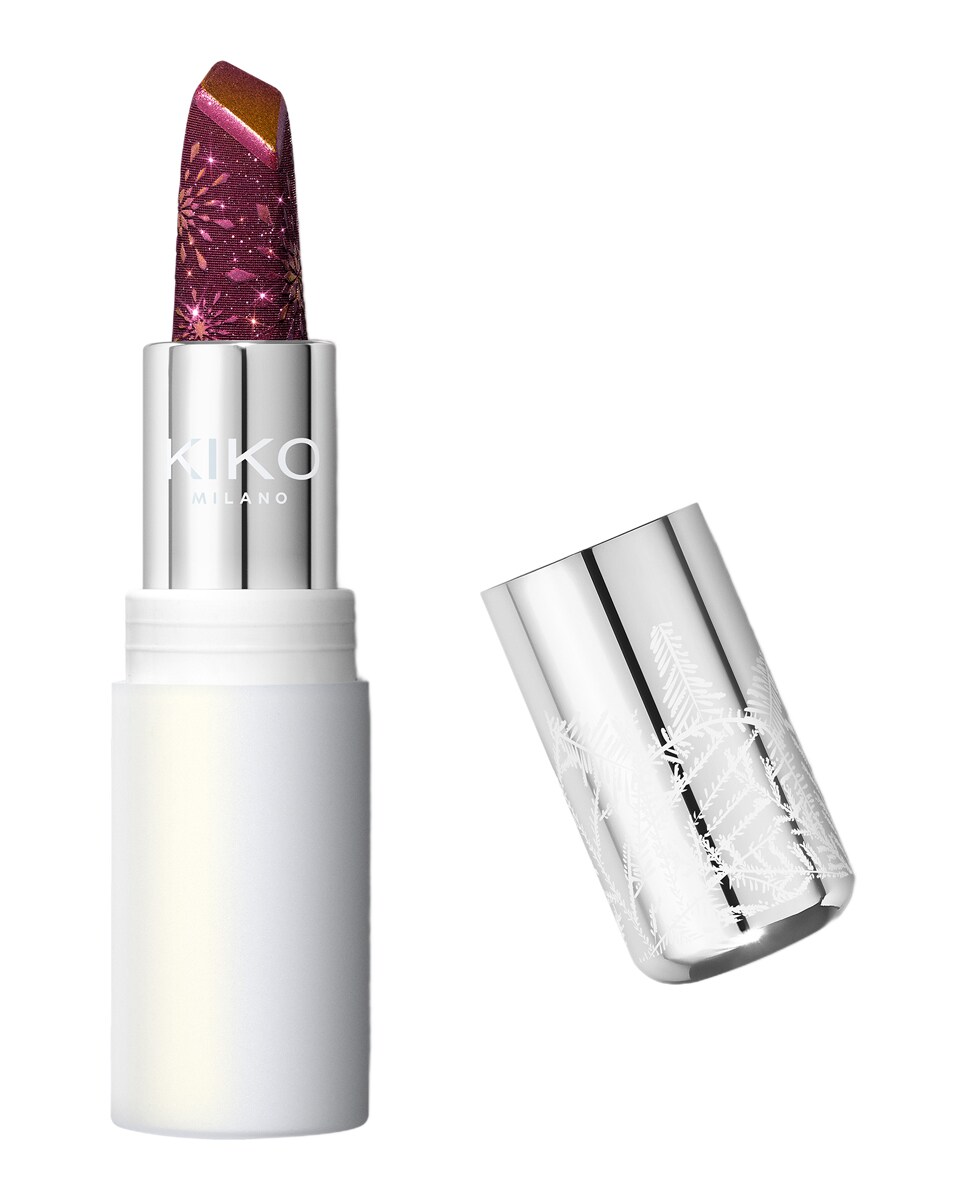 Barra De Labios Snow-Kissed Holiday Sparkly Peaks Lipstick Kiko Milano ...