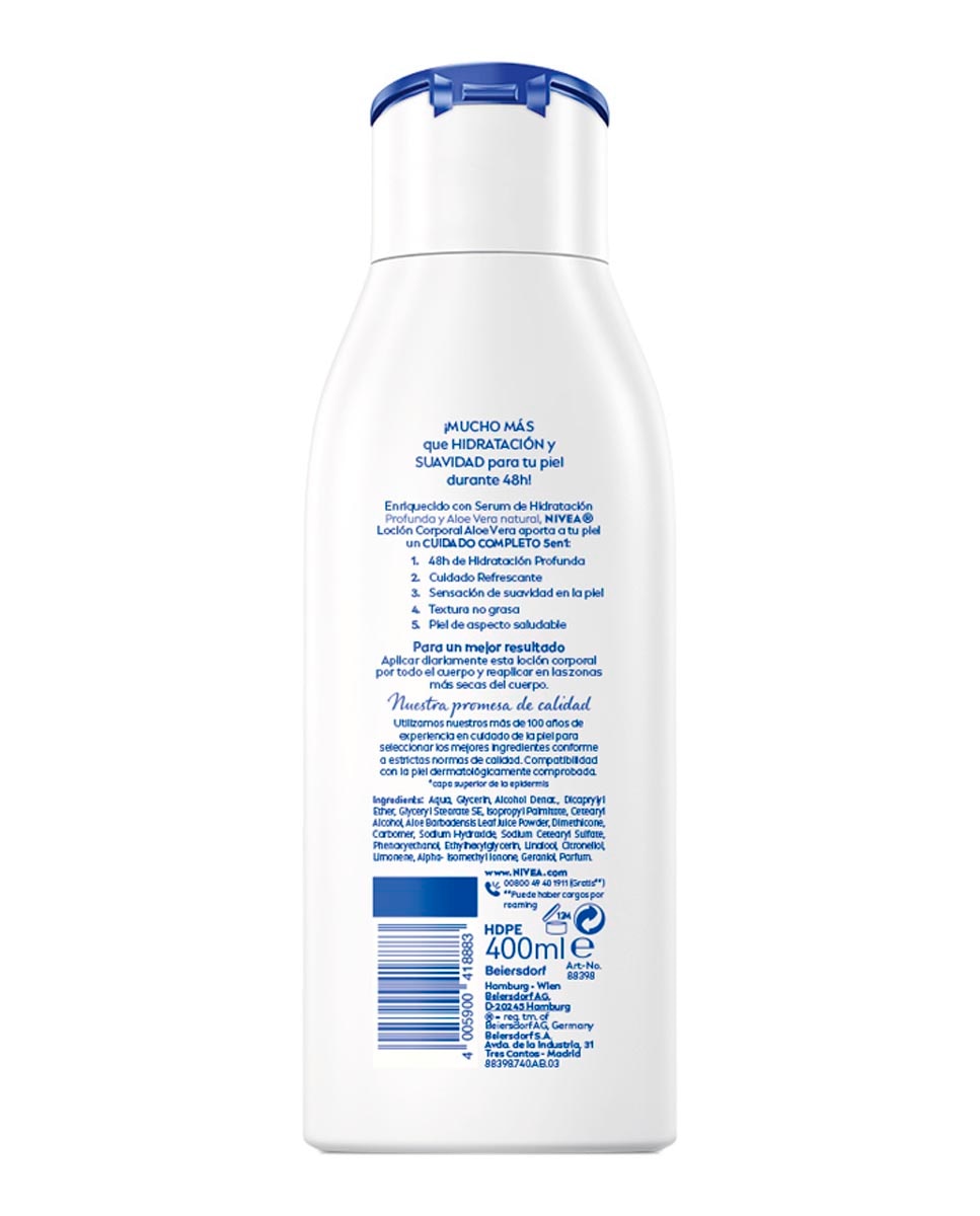Body Loción Hidratación & Aloe Vera 400 ml Nivea · NIVEA · El Corte Inglés
