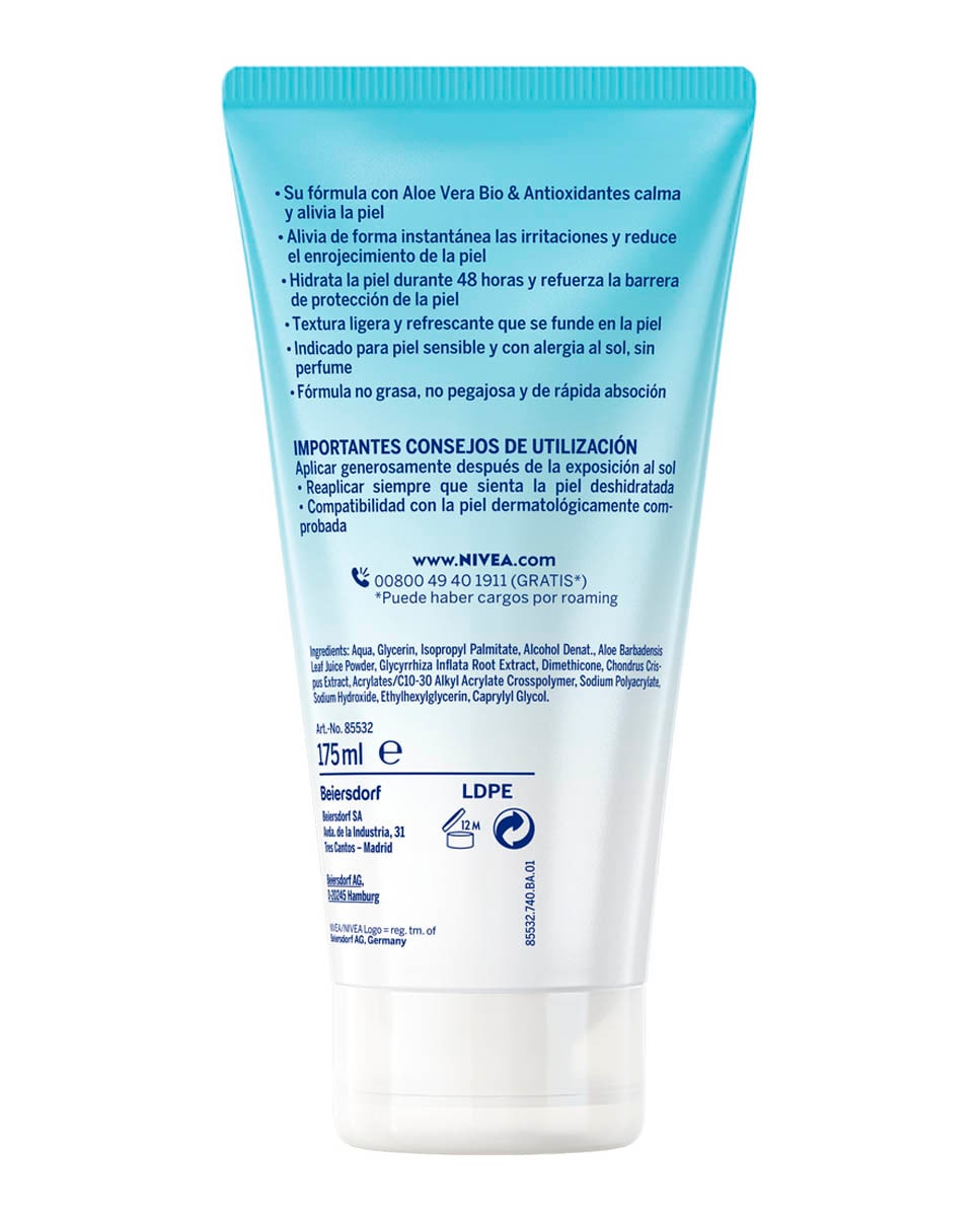 Gel Crema After Sun Sensitive 175 ml Nivea · NIVEA · El Corte Inglés