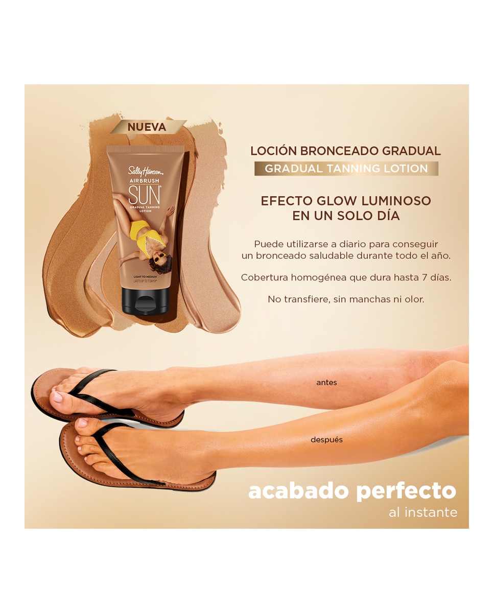 Loción Autobronceadora Airbrush Legs Sun Gradual Tanning Lotion 175 ml ...