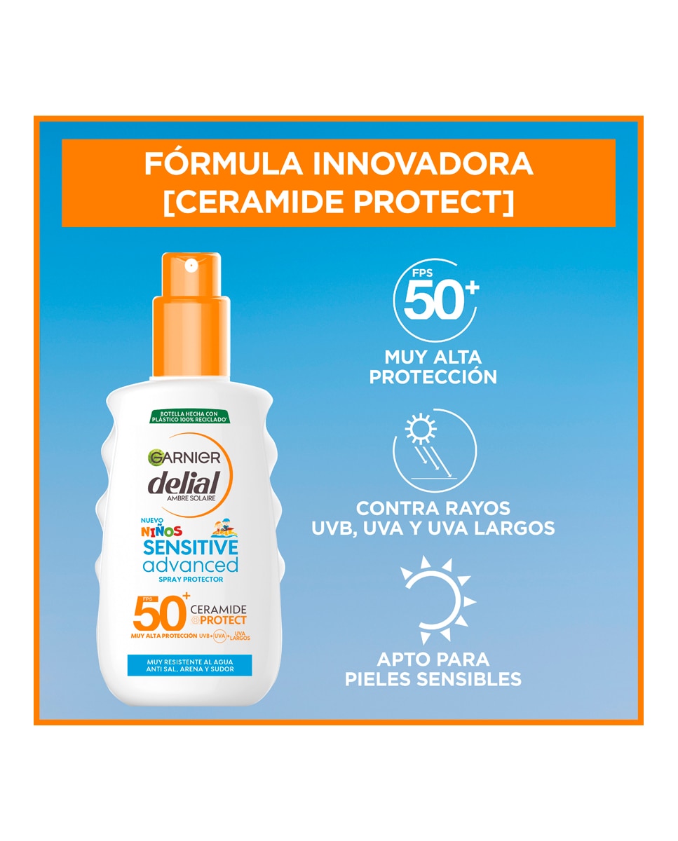 Spray Protector Solar para Niños Sensitive Advanced 150 ml Delial ...