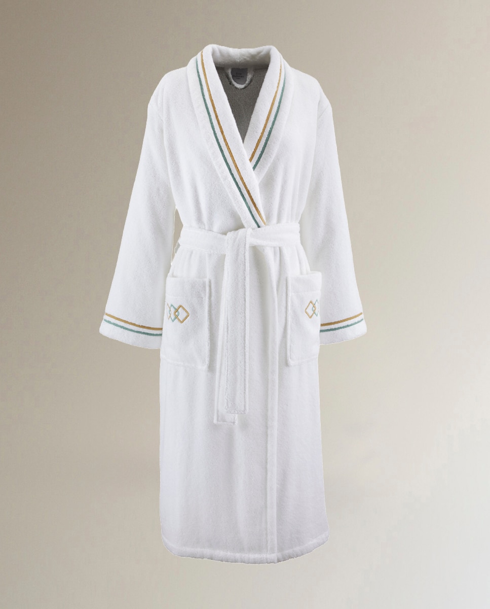 Albornoz kimono algodón orgánico y modal Villa Yves Delorme Blanco M ...