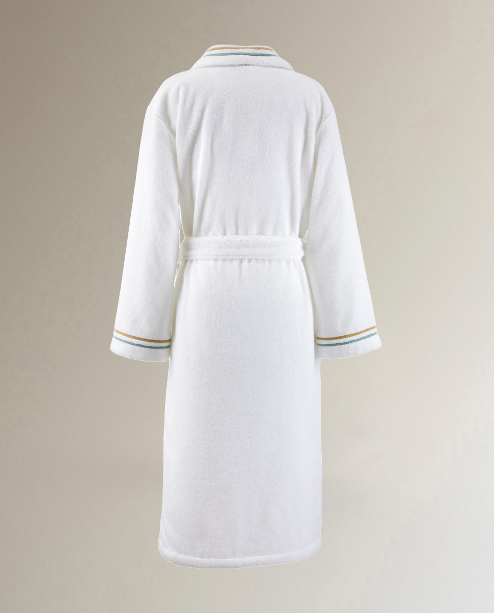 Albornoz kimono algodón orgánico y modal Villa Yves Delorme Blanco M ...