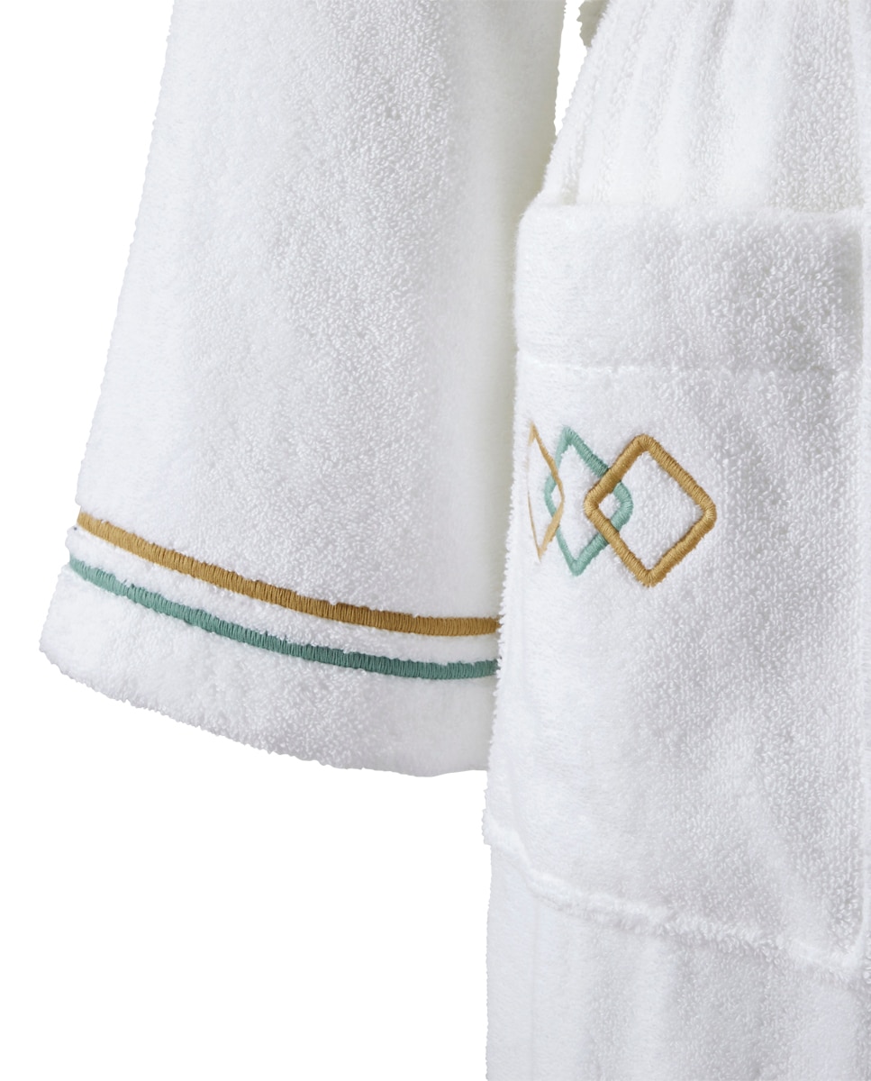 Albornoz kimono algodón orgánico y modal Villa Yves Delorme Blanco M ...