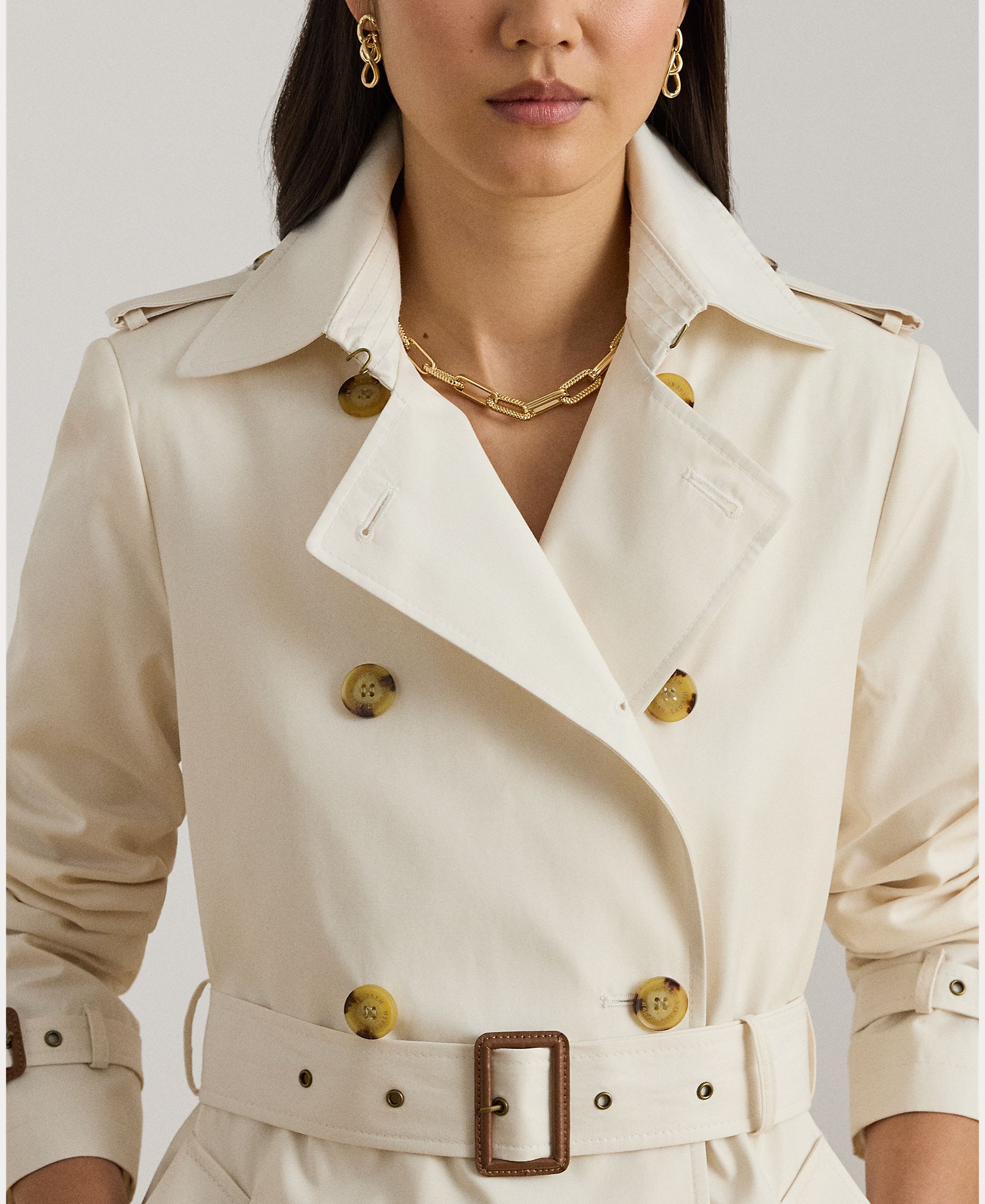 Gabardina de mujer corta con cinturón Crudo Lauren Ralph Lauren · El ...