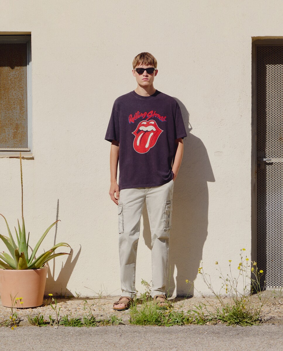 Camiseta manga corta hombre licencias música Rolling Stones · Green ...
