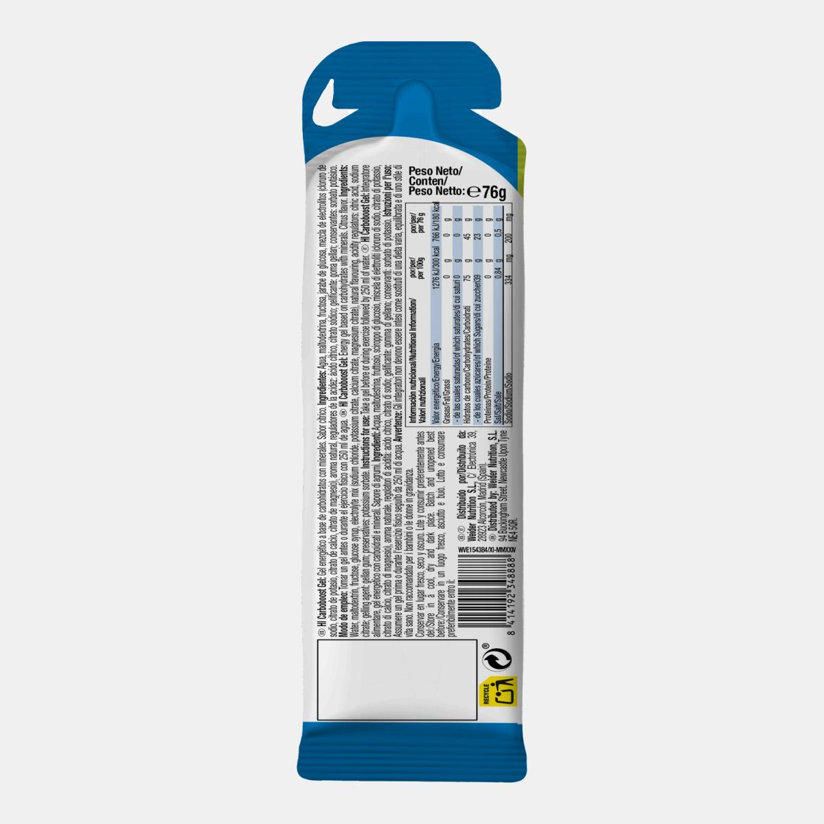 Gel com elevado teor de hidratos de carbono na proporção de 1:0,8, HI ...