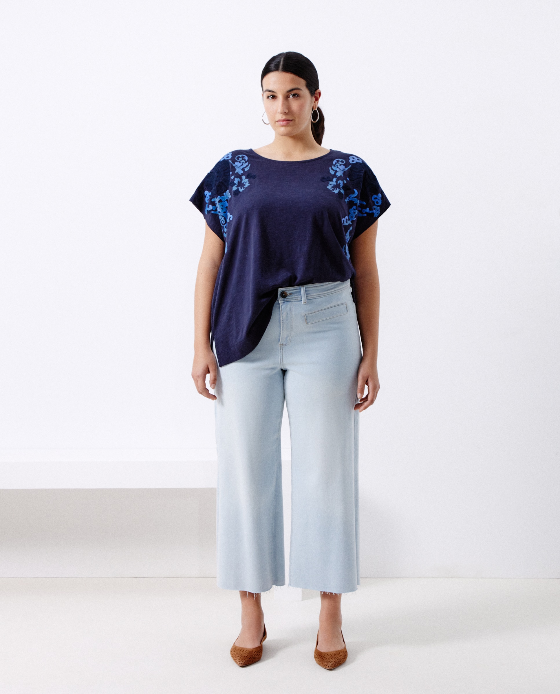 Vaquero culotte de mujer Azul claro Couchel · El Corte Inglés
