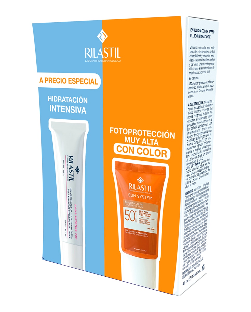 Pack duo Protector Solar Facial con color Rilastil · El Corte Inglés