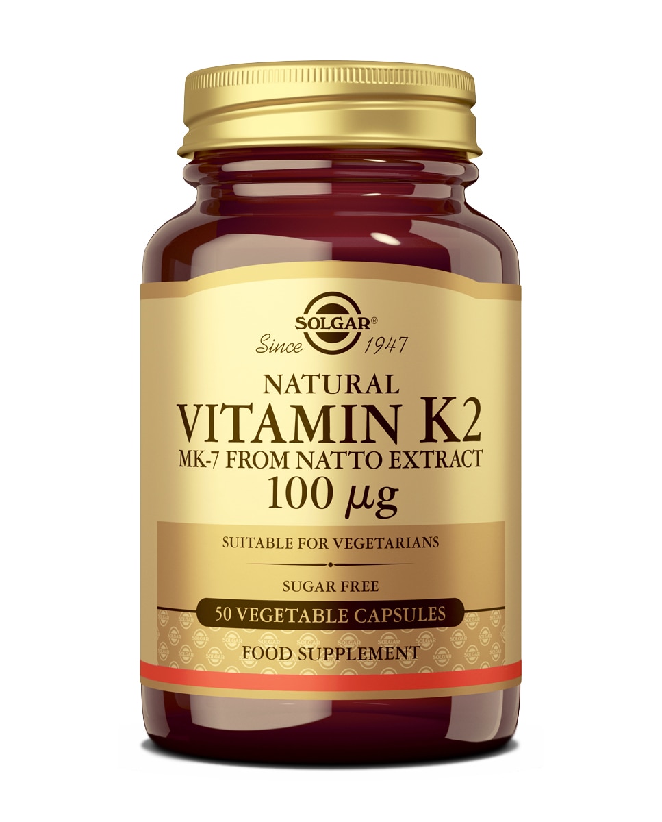 50 Cápsulas Complemento Alimenticio Vitamina K2 100 mcg Solgar · SOLGAR ...