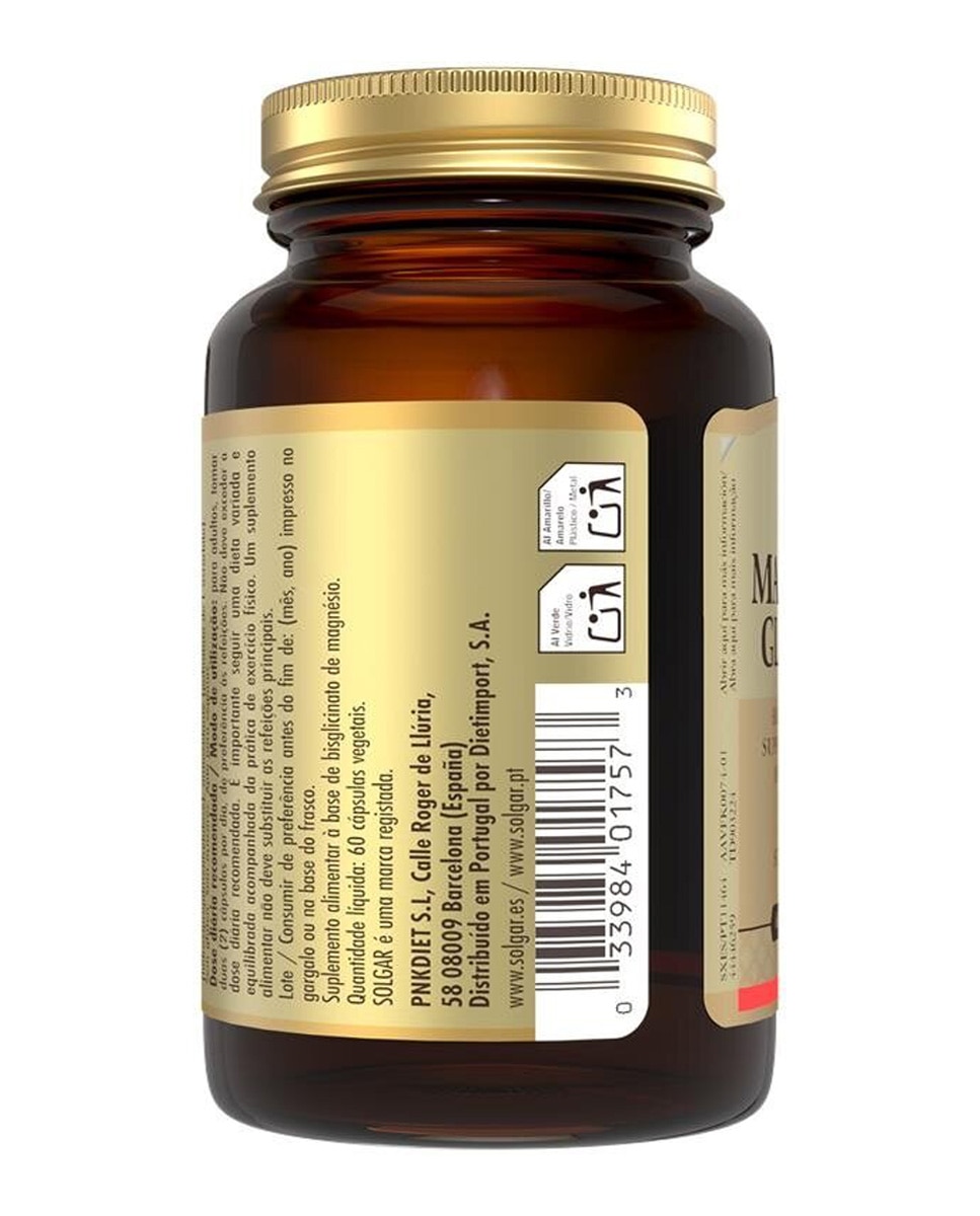 60 Cápsulas Magnesio Bisgli Solgar · El Corte Inglés