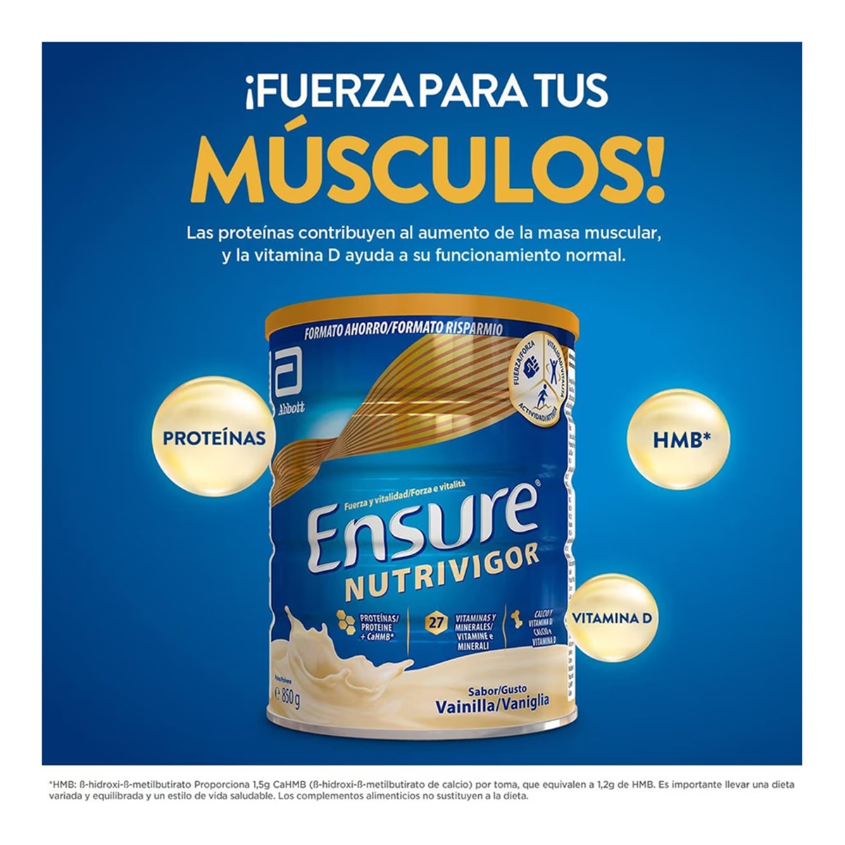 Complemento Nutricional Vainilla 850 g Nutrivigor Ensure · Ensure · El ...