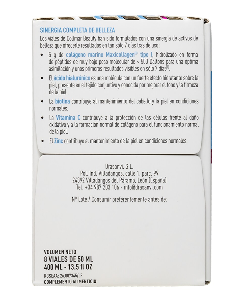 Complemento Alimenticio Colmar Belleza 8 viales X 50 ml Drasanvi ...