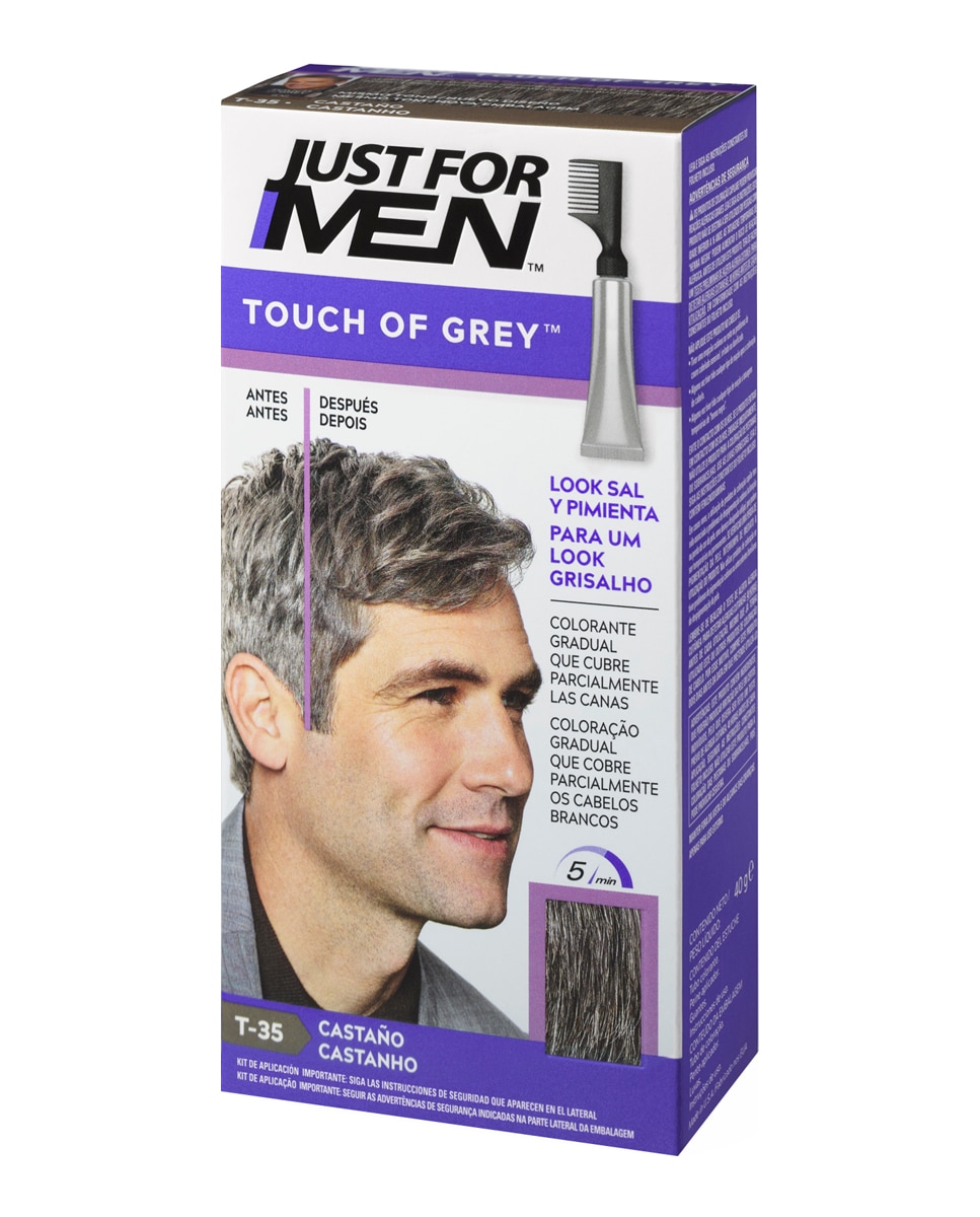 Coloración Gradual Touch of Grey Just For Men Castaño 40 gr · El Corte ...