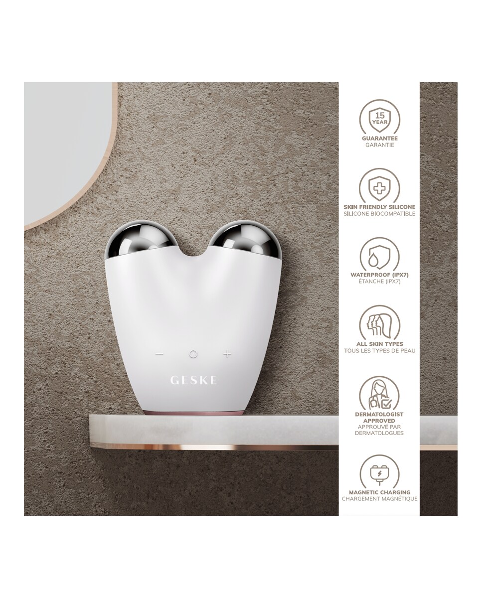 Dispositivo Facial MicroCurrent Face-Lifter 6 in 1 White Rose Gold ...