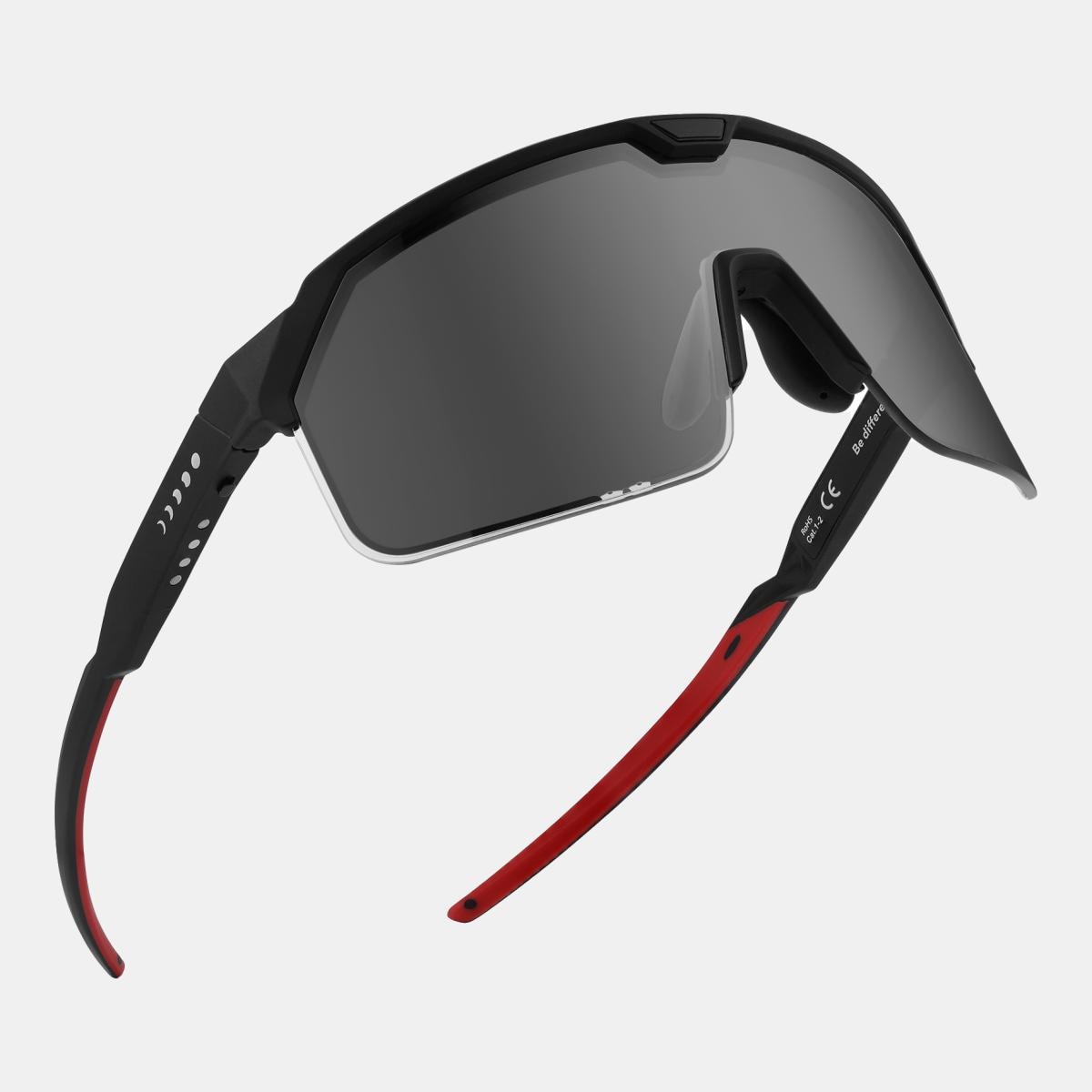 Gafas de Sol Unisex Shield Slider/Automatic HVL Smoke Matte Black ...