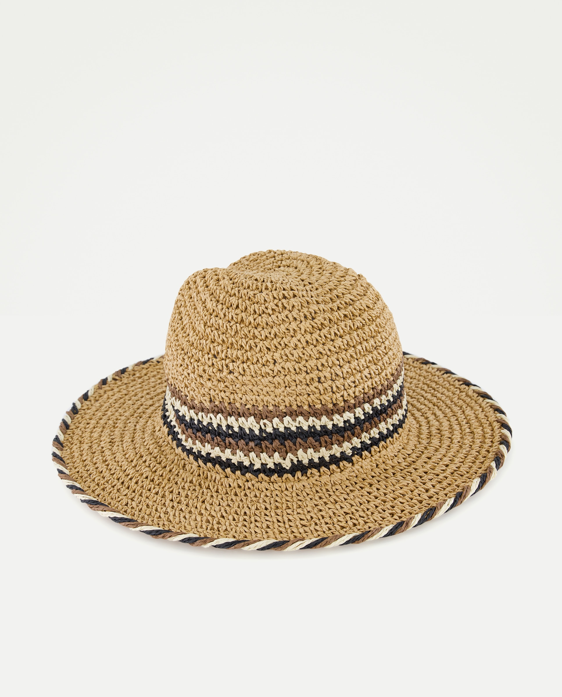 Sombrero ala ancha rayas contraste Tostado Jo & Mr. Joe · El Corte Inglés