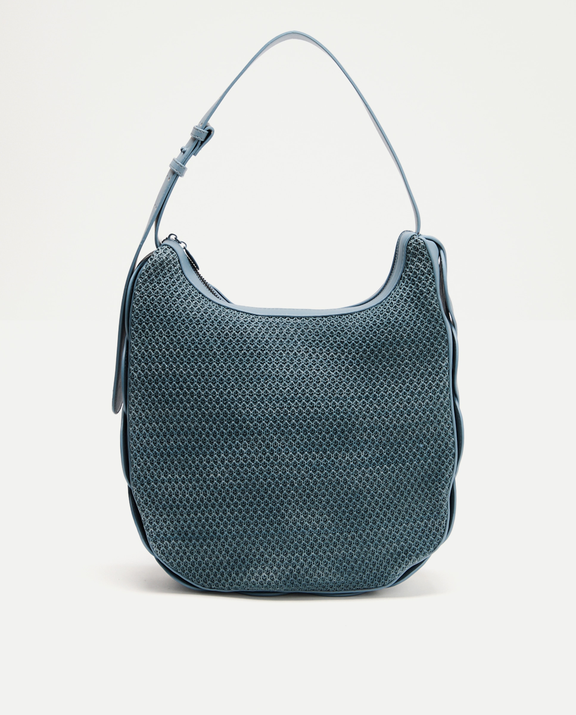 Bolso bandolera tejido maya con detalle de trenza 400 Azul Jo & Mr. Joe ...