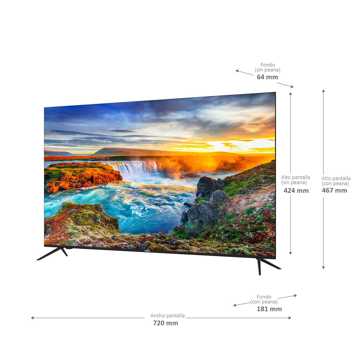 TV LED 80 cm (32") Haier H32K702FG Full HD, HDR10, Smart TV Android 11 ...