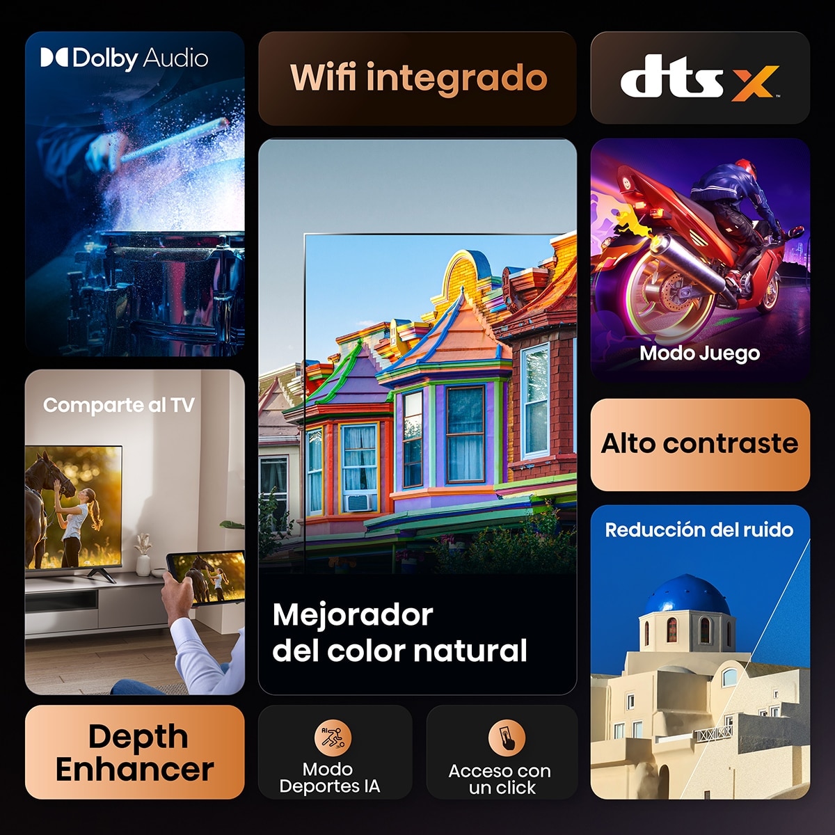 TV LED 80 cm (32") Hisense 32A4Q, HD Ready, Smart TV (Reacondicionado ...