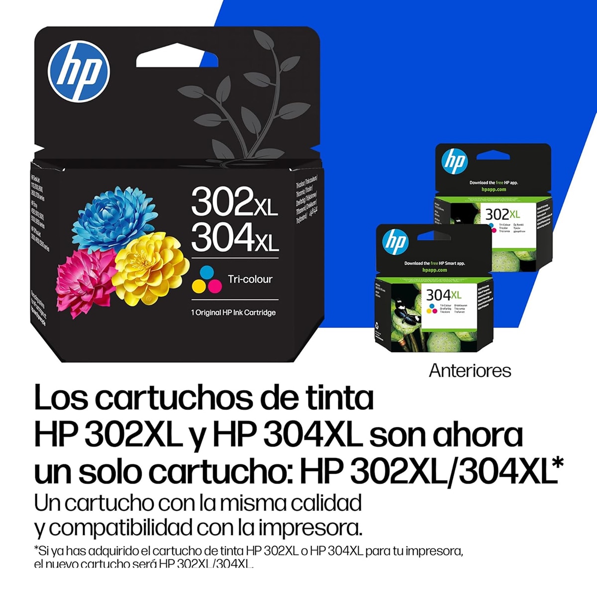 Cartucho de tinta original HP 302XL/304XL tricolor · El Corte Inglés